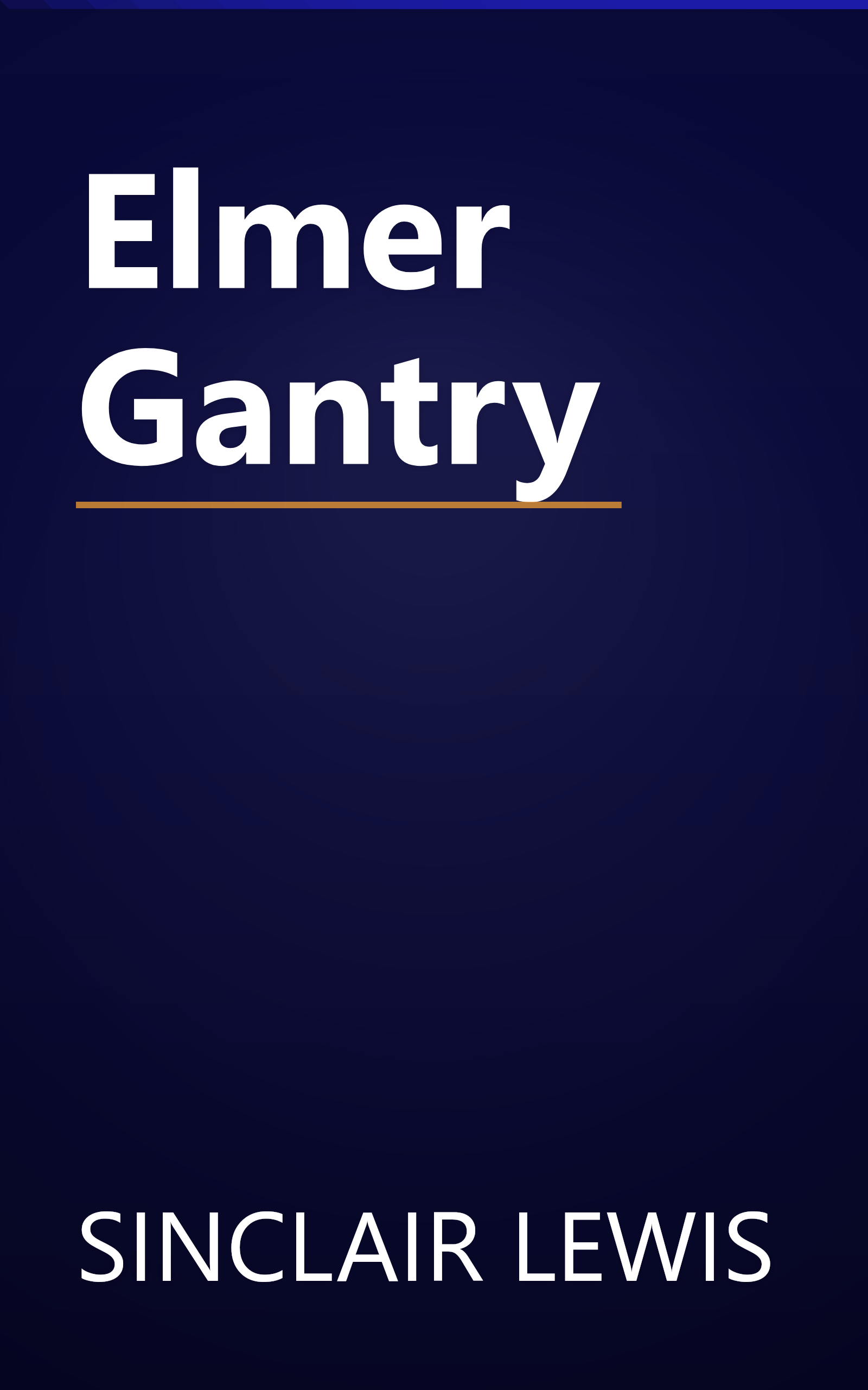 Elmer Gantry book cover