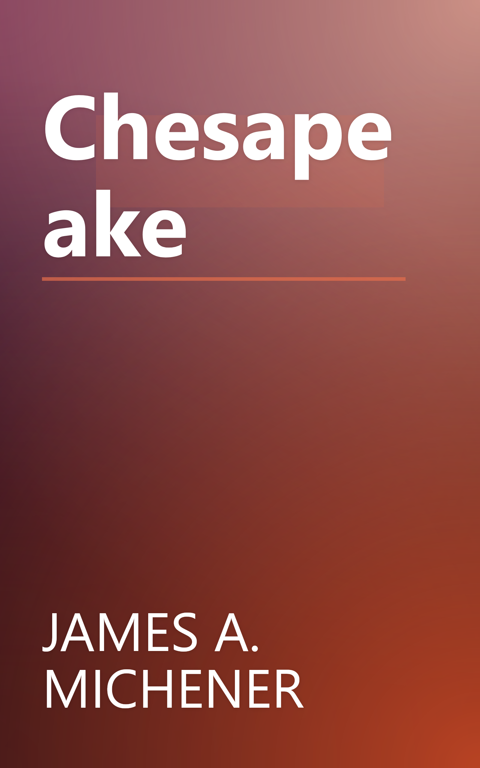 Chesapeake book cover