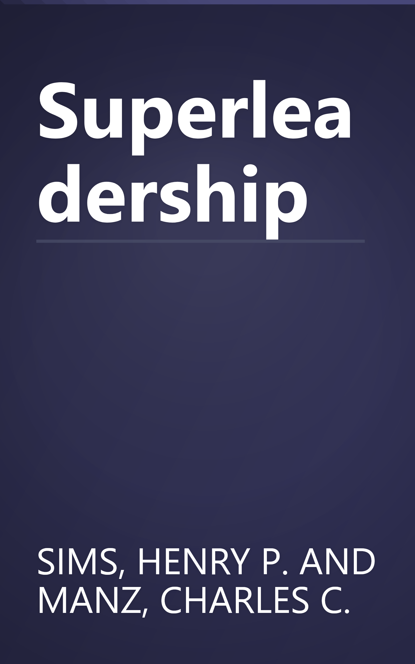 Superleadership book cover