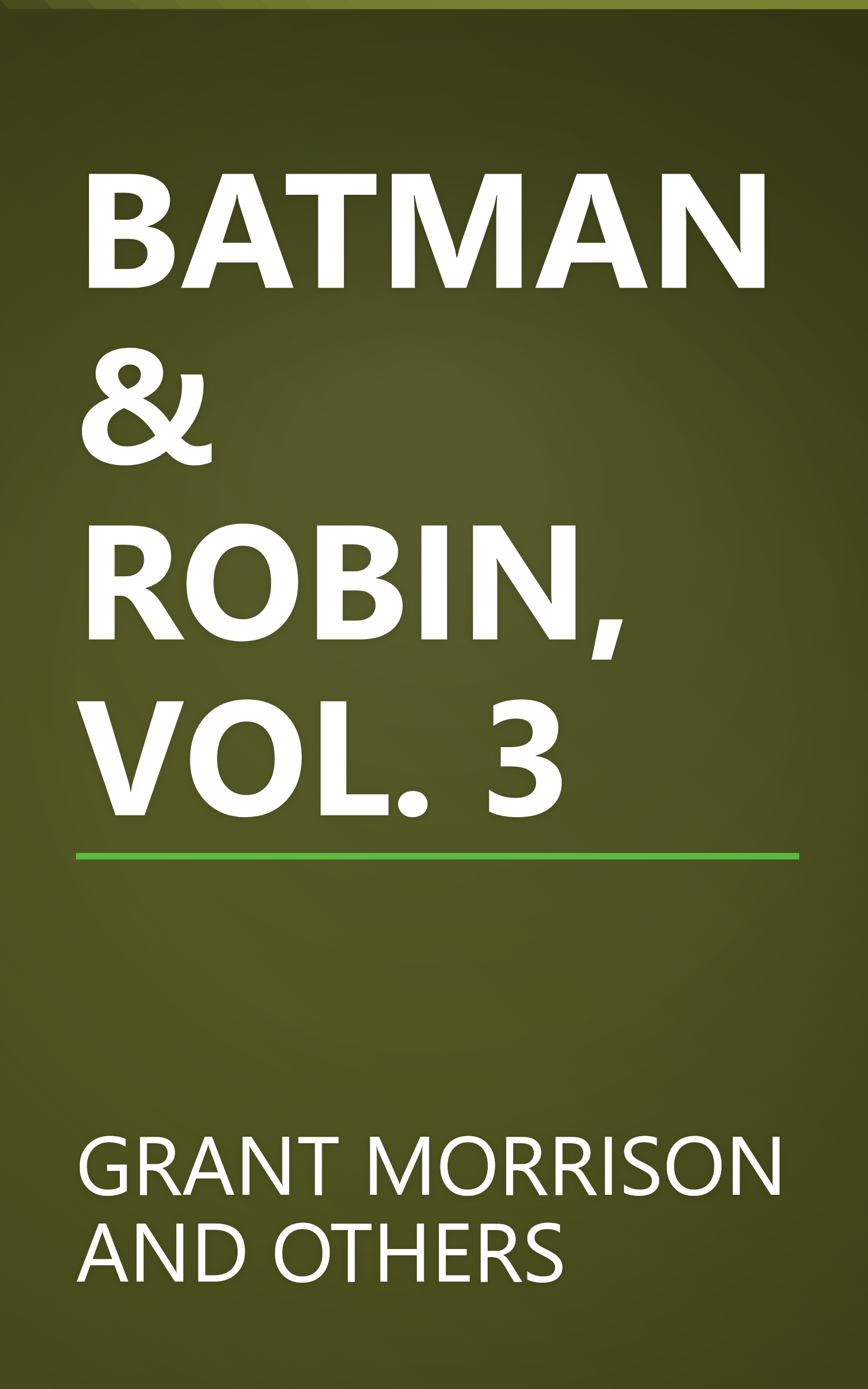 BATMAN & ROBIN, VOL. 3 book cover