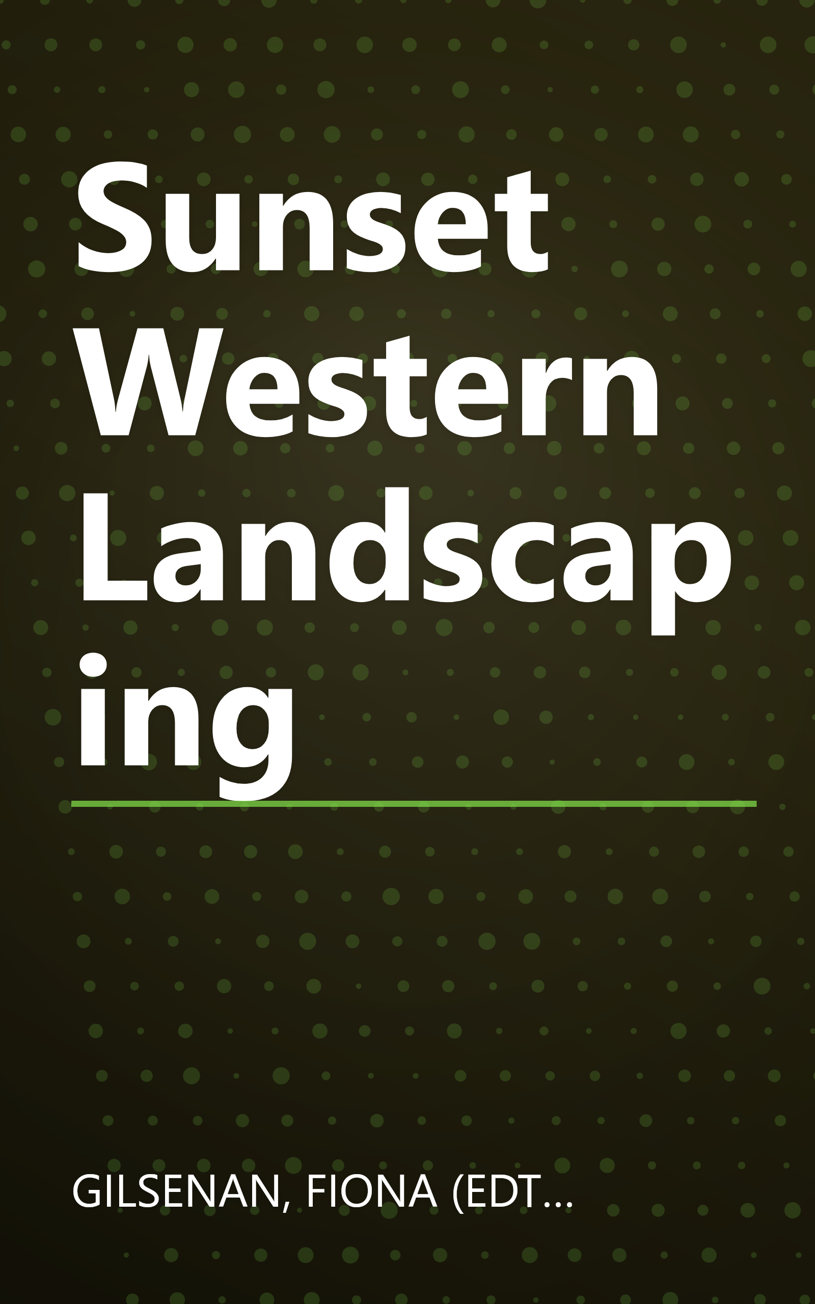 Sunset Western Landscaping book cover