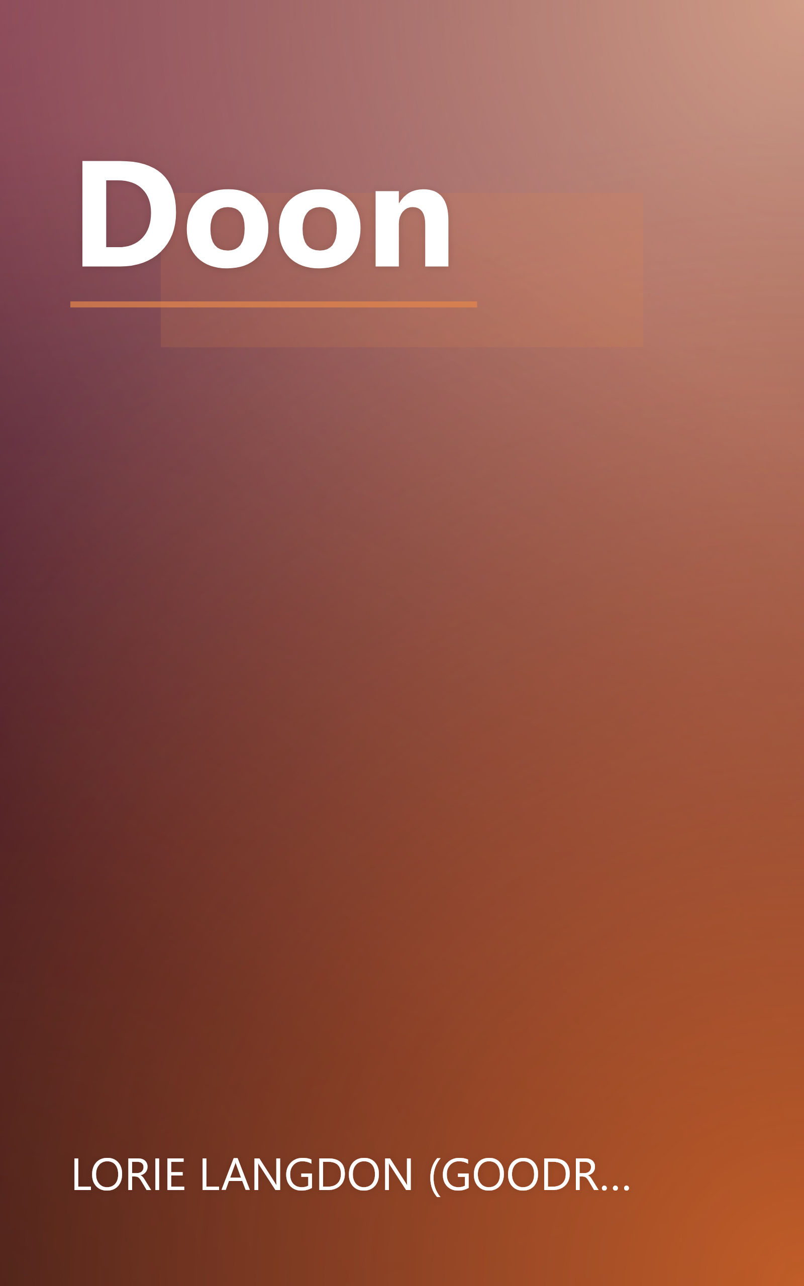 Doon book cover