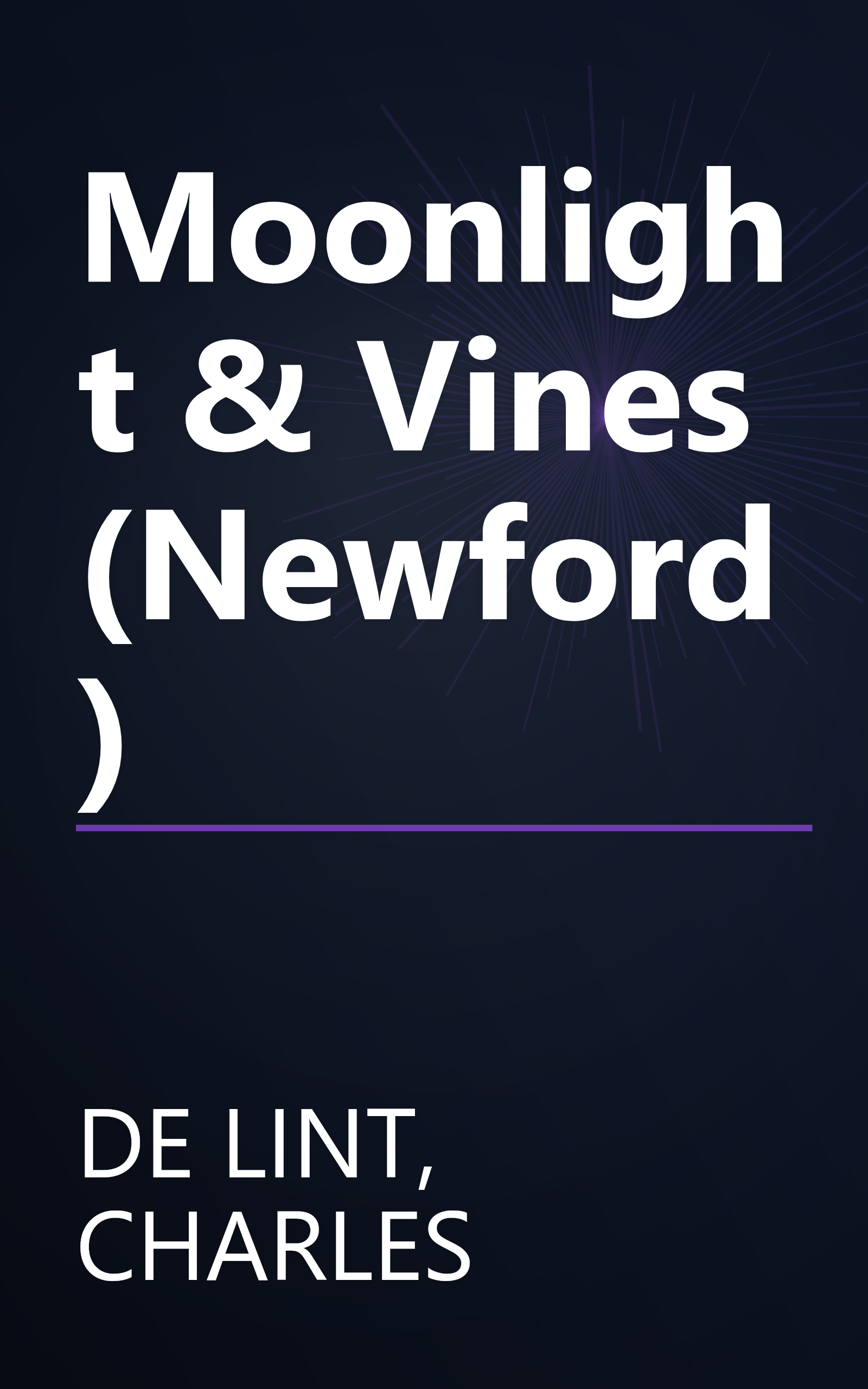 Moonlight & Vines (Newford) book cover