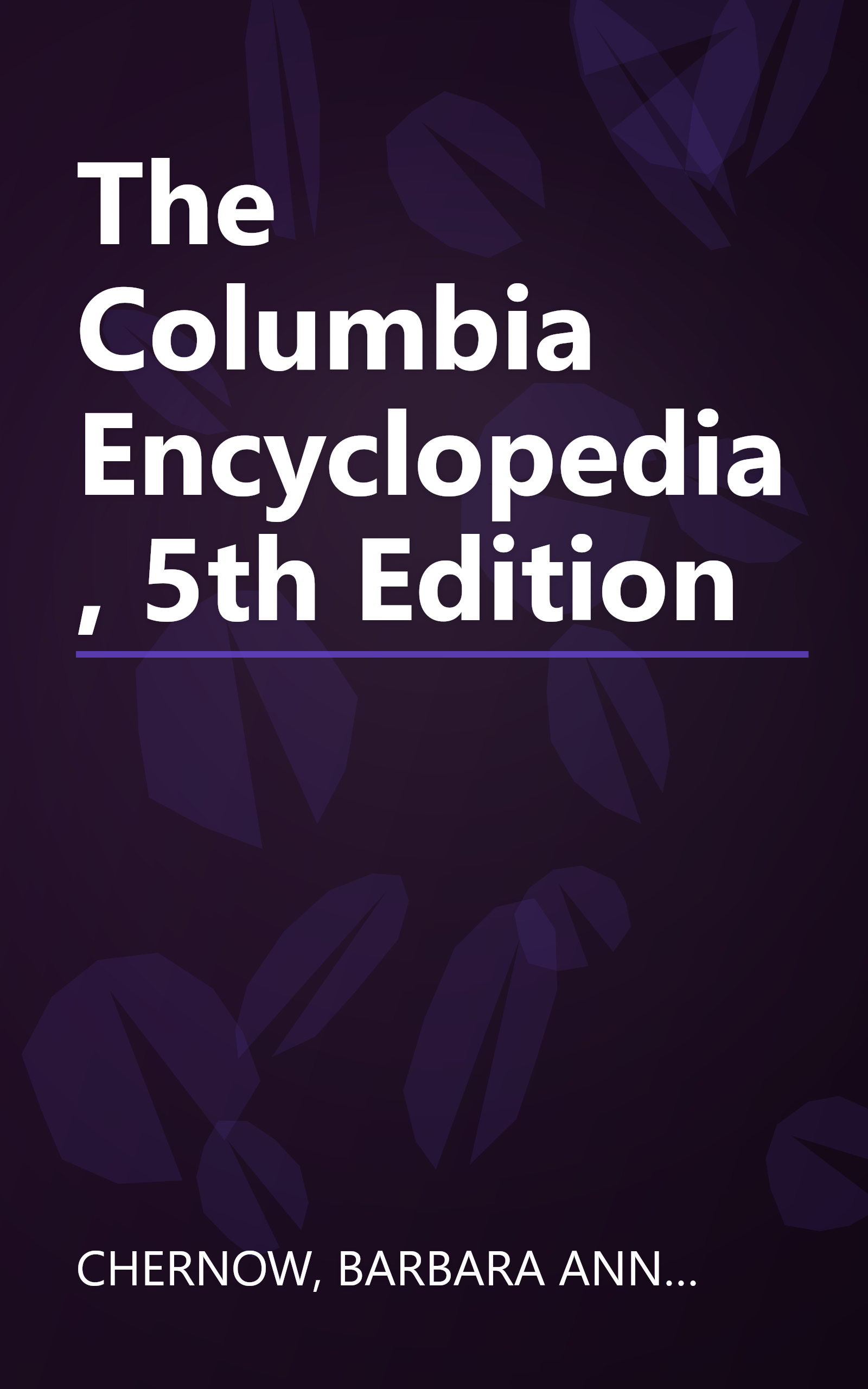 The Columbia Encyclopedia, 5th Edition book cover