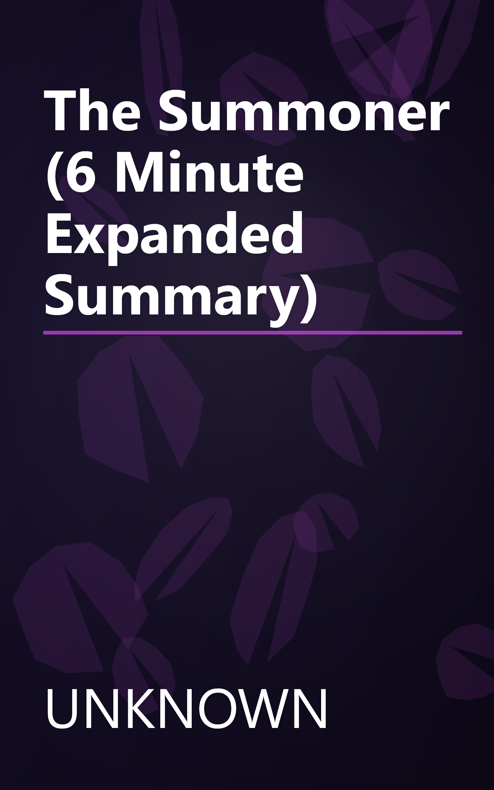 The Summoner (6 Minute   Expanded Summary) book cover