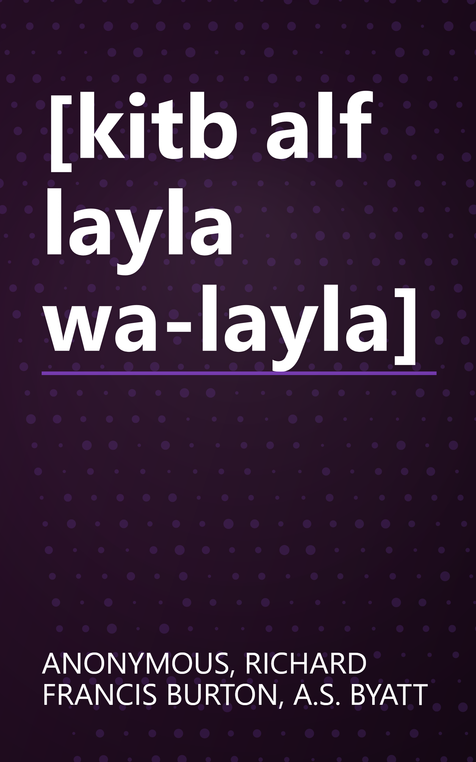 [kitb alf layla wa-layla] book cover