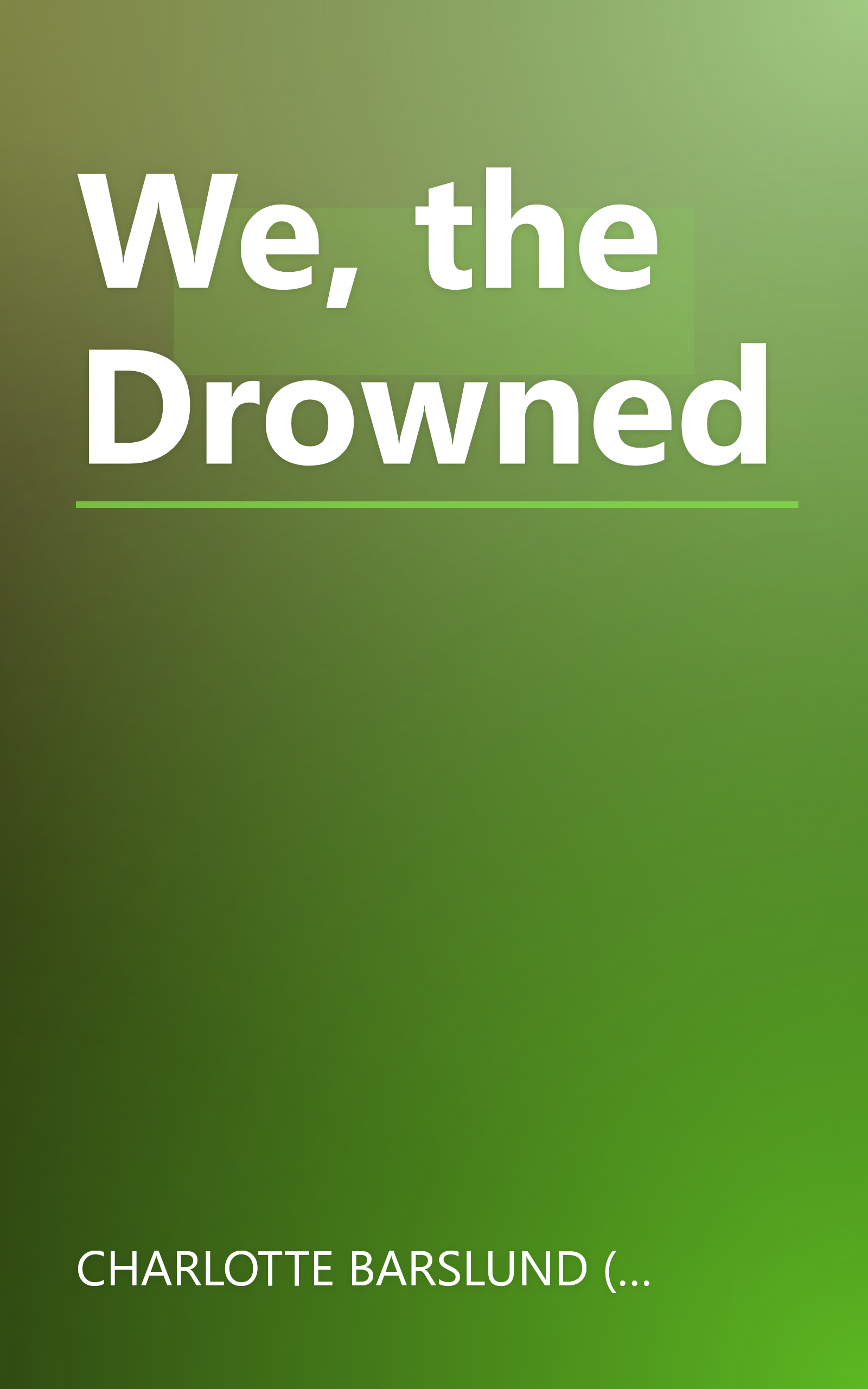 We, the Drowned book cover