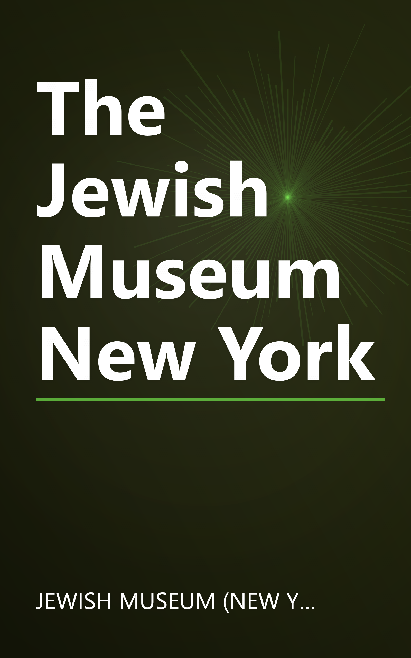 The Jewish Museum New York book cover