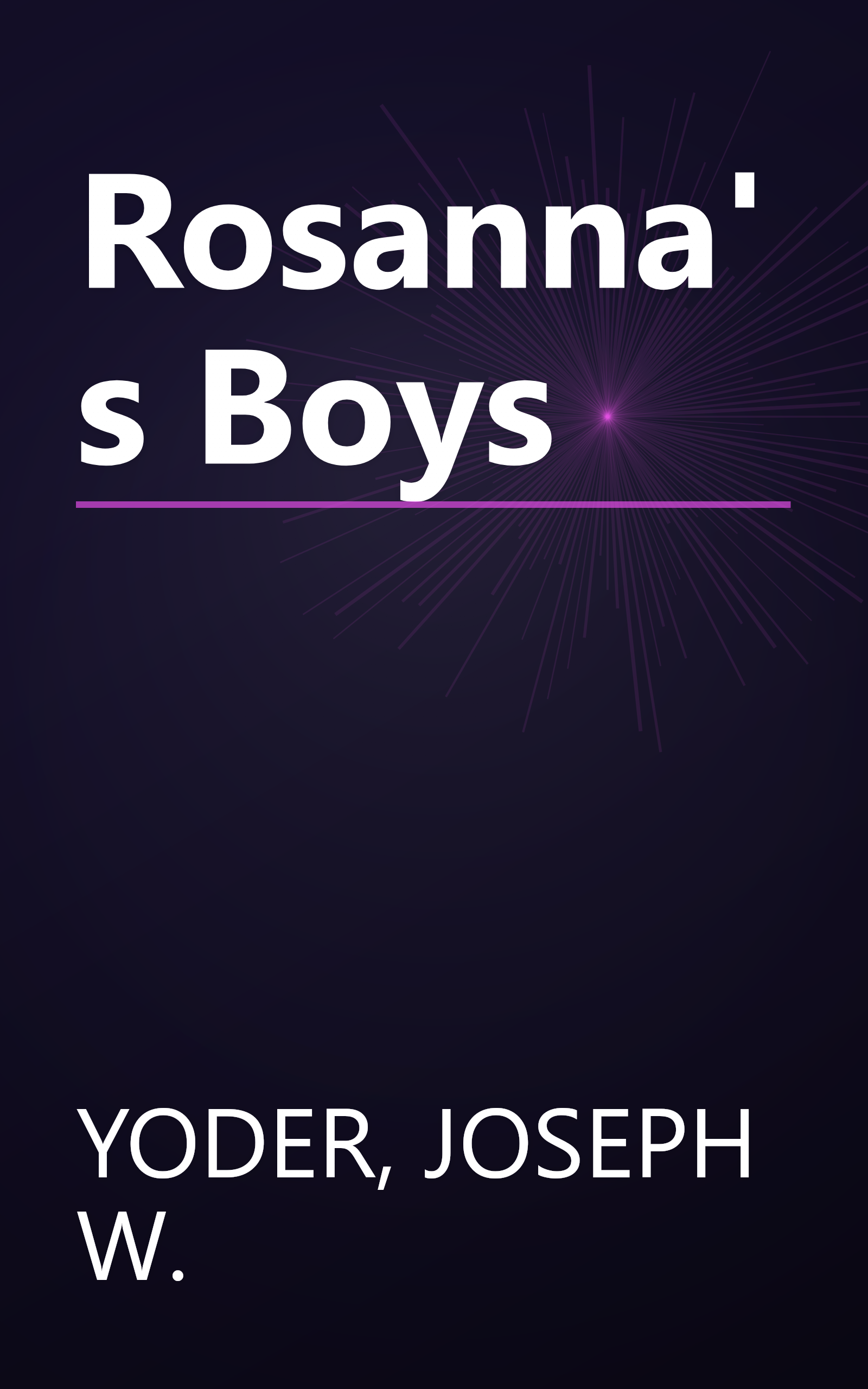 Rosanna's Boys book cover