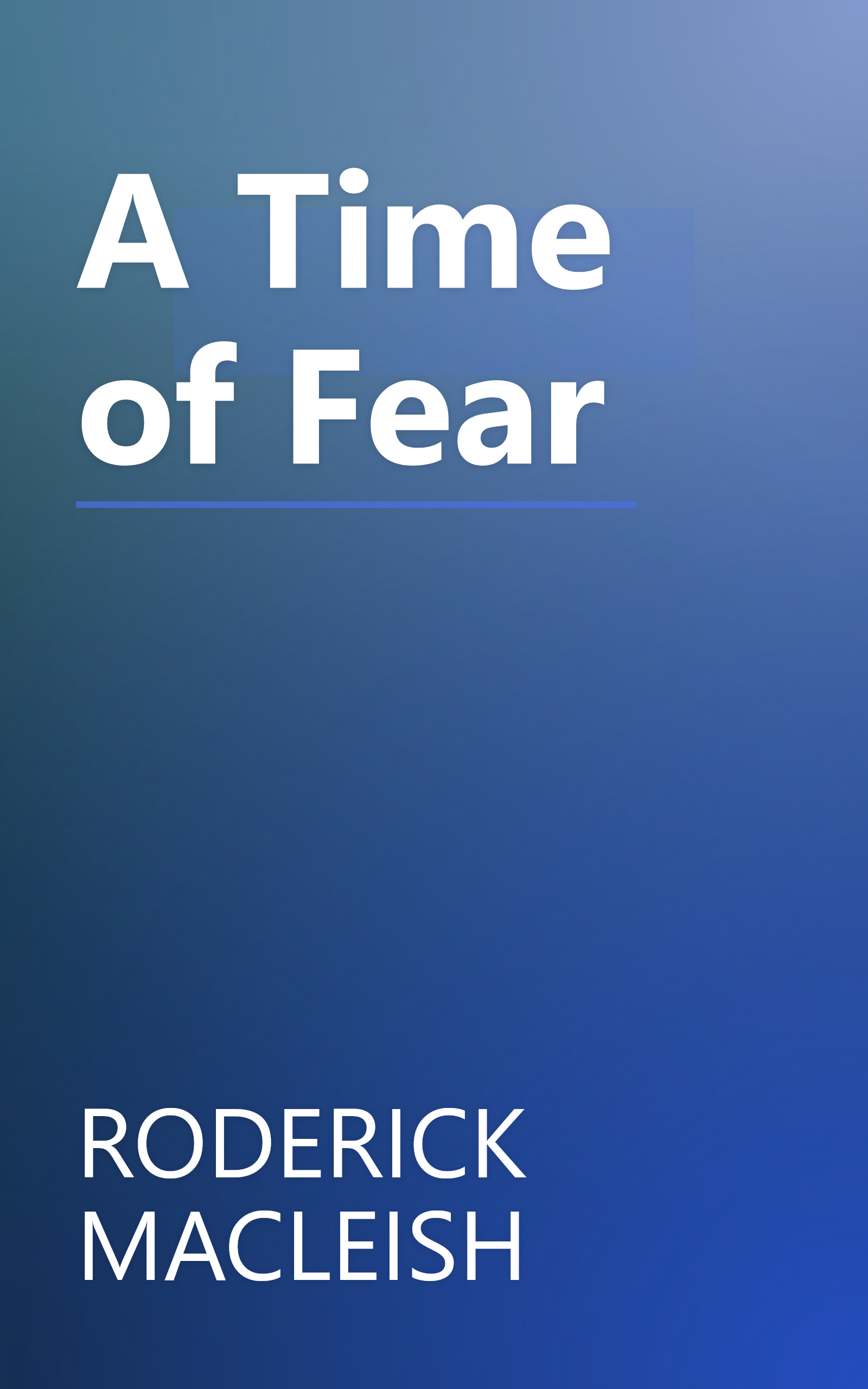 A Time of Fear book cover