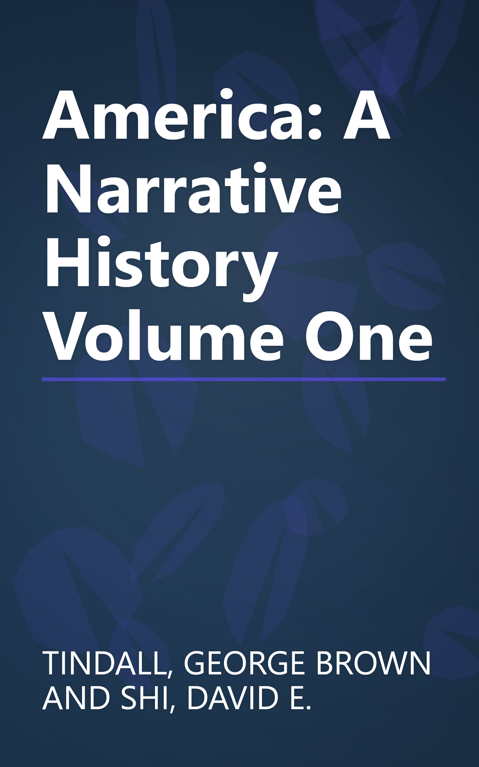 America: A Narrative History Volume One book cover