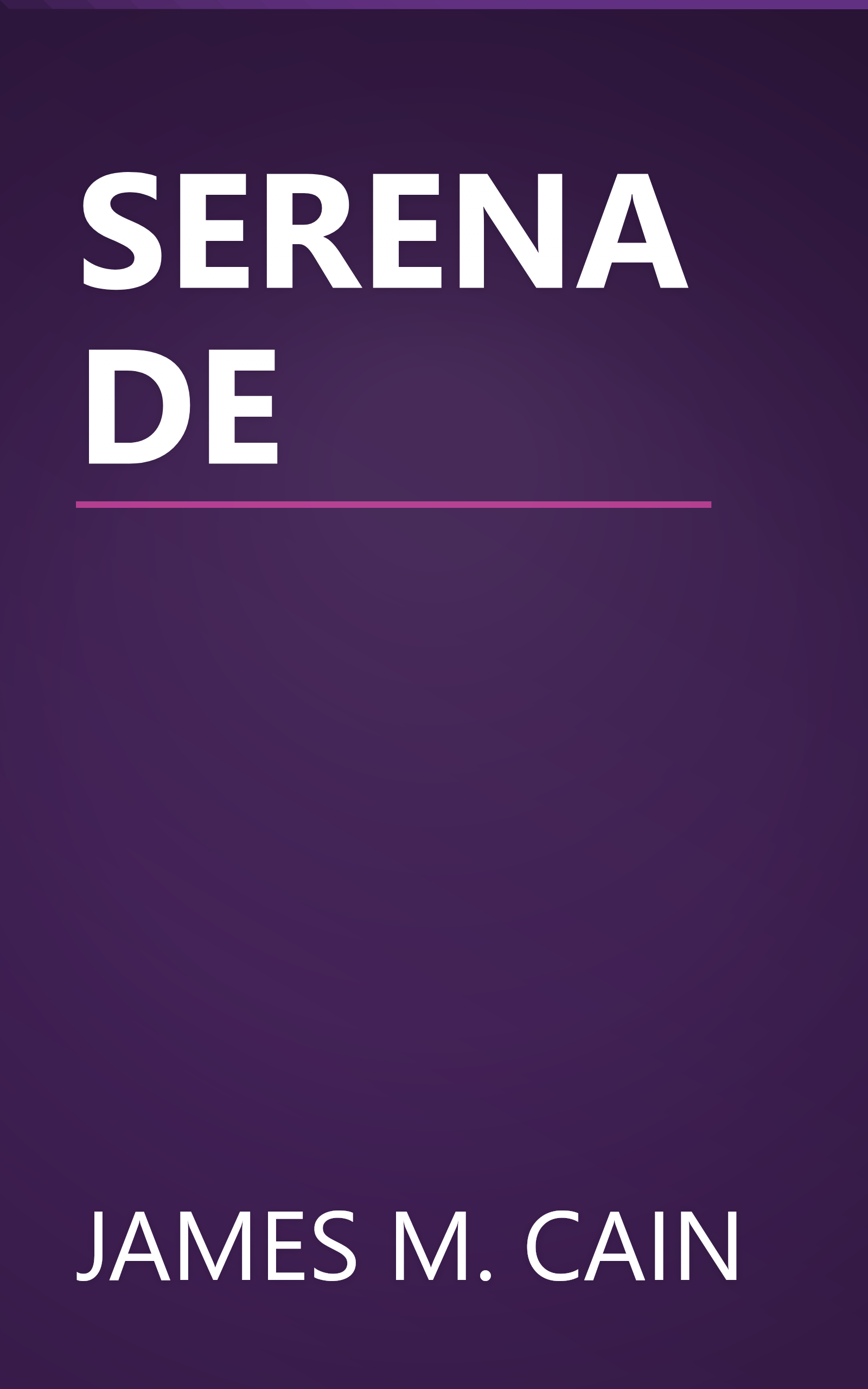 SERENADE book cover
