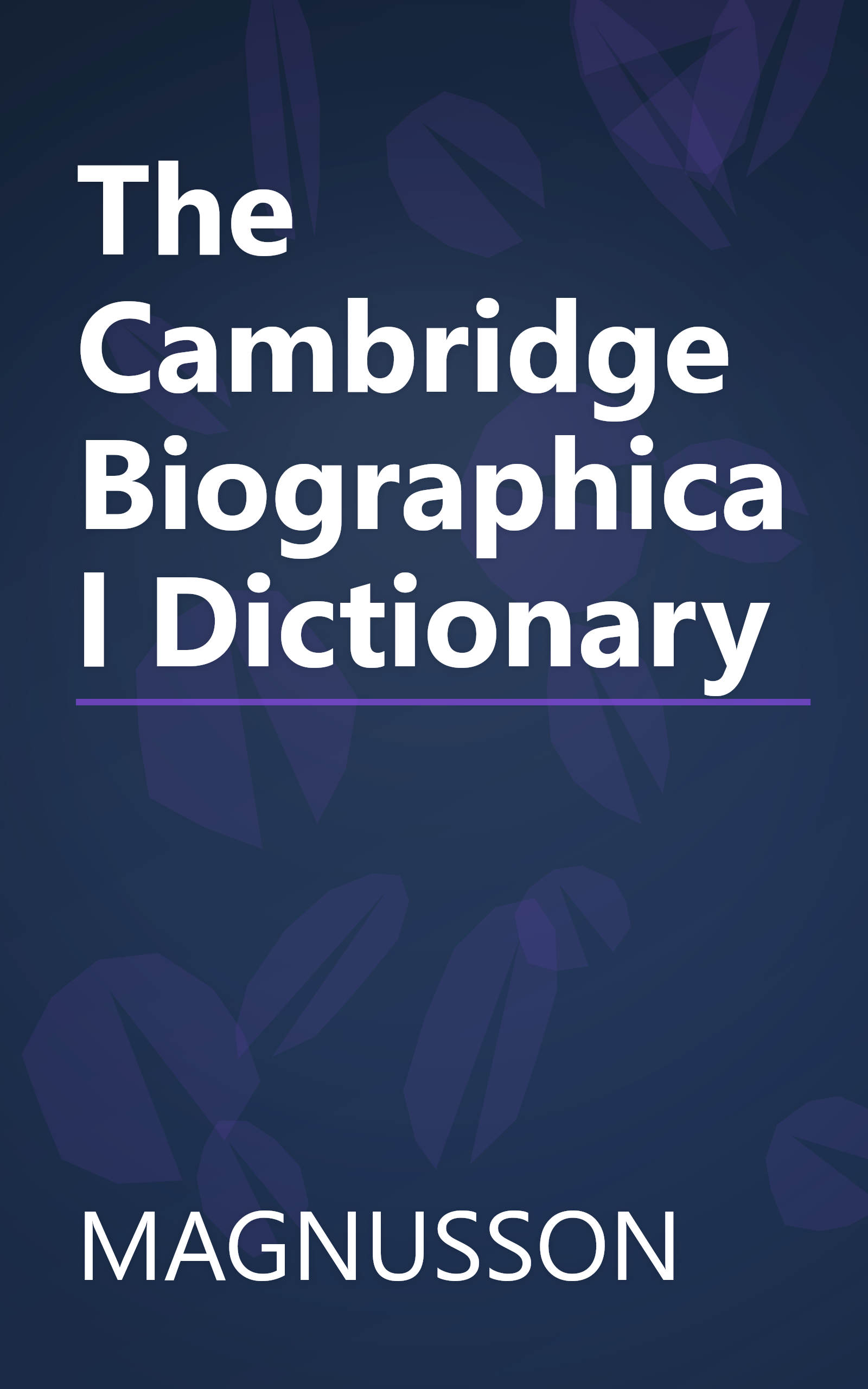 The Cambridge Biographical Dictionary book cover
