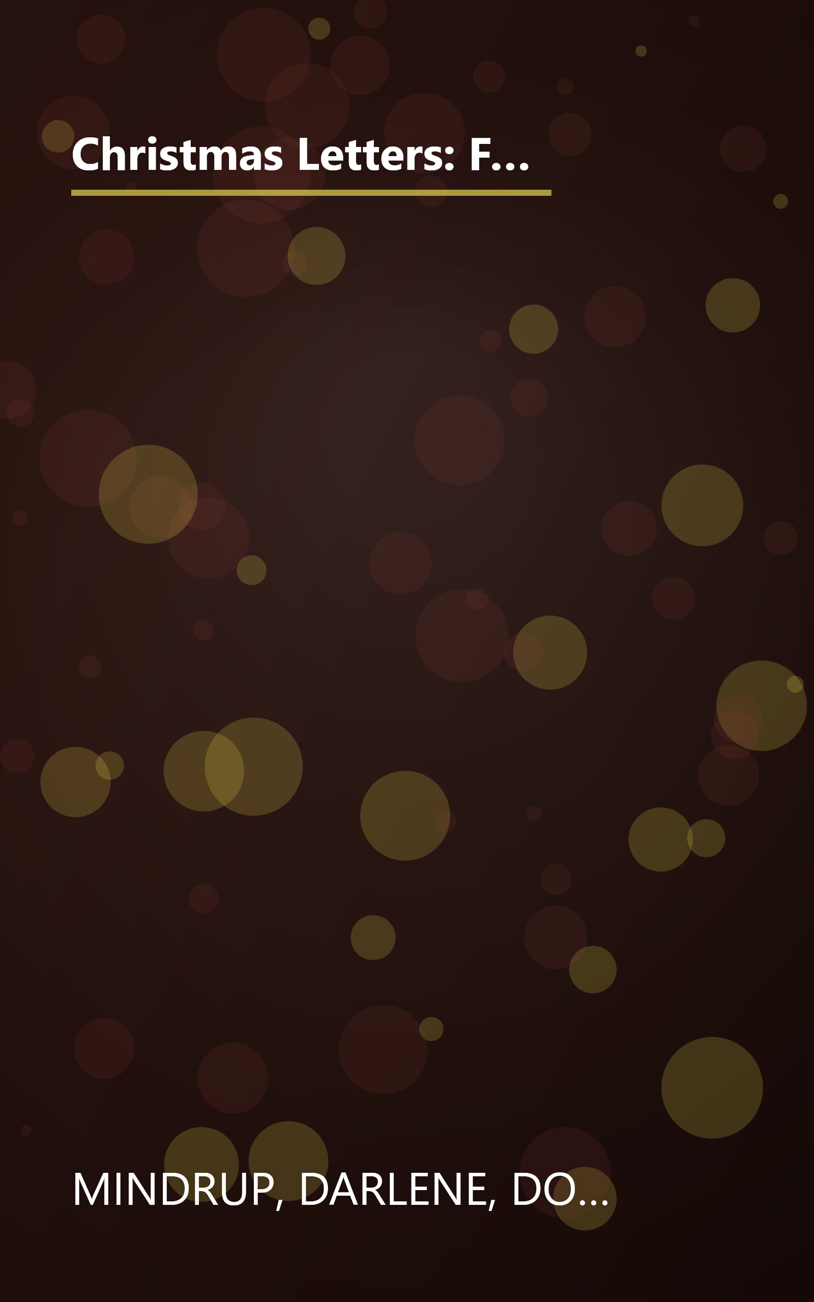 Christmas Letters: Forces of Love/The Missing Peace/Christmas Always Comes/Engagement of the Heart (Inspirational Christmas Romance Collection) book cover