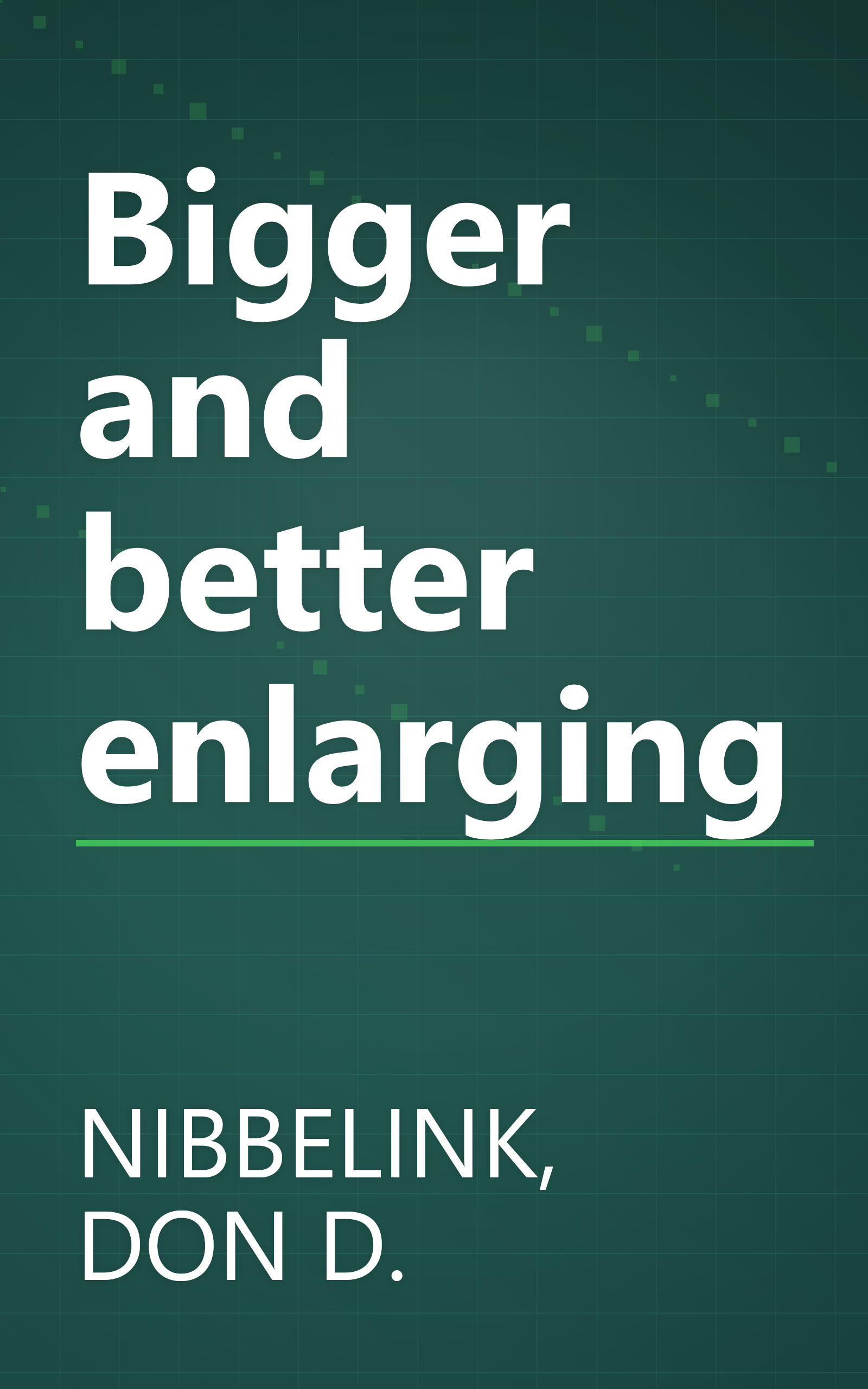 Bigger and better enlarging book cover