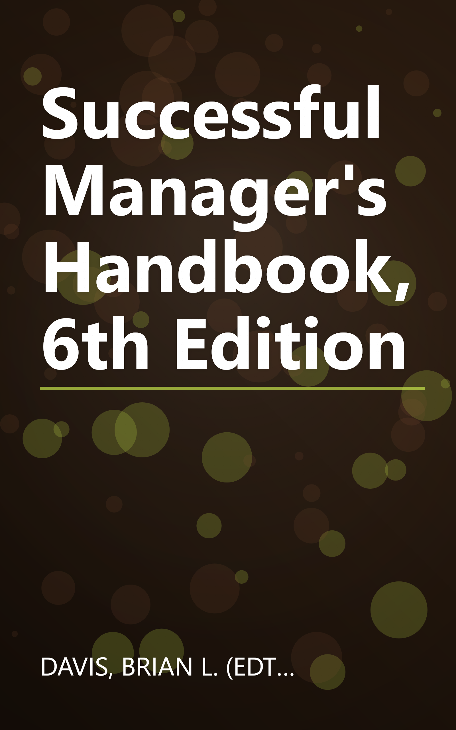 Successful Manager's Handbook, 6th Edition book cover