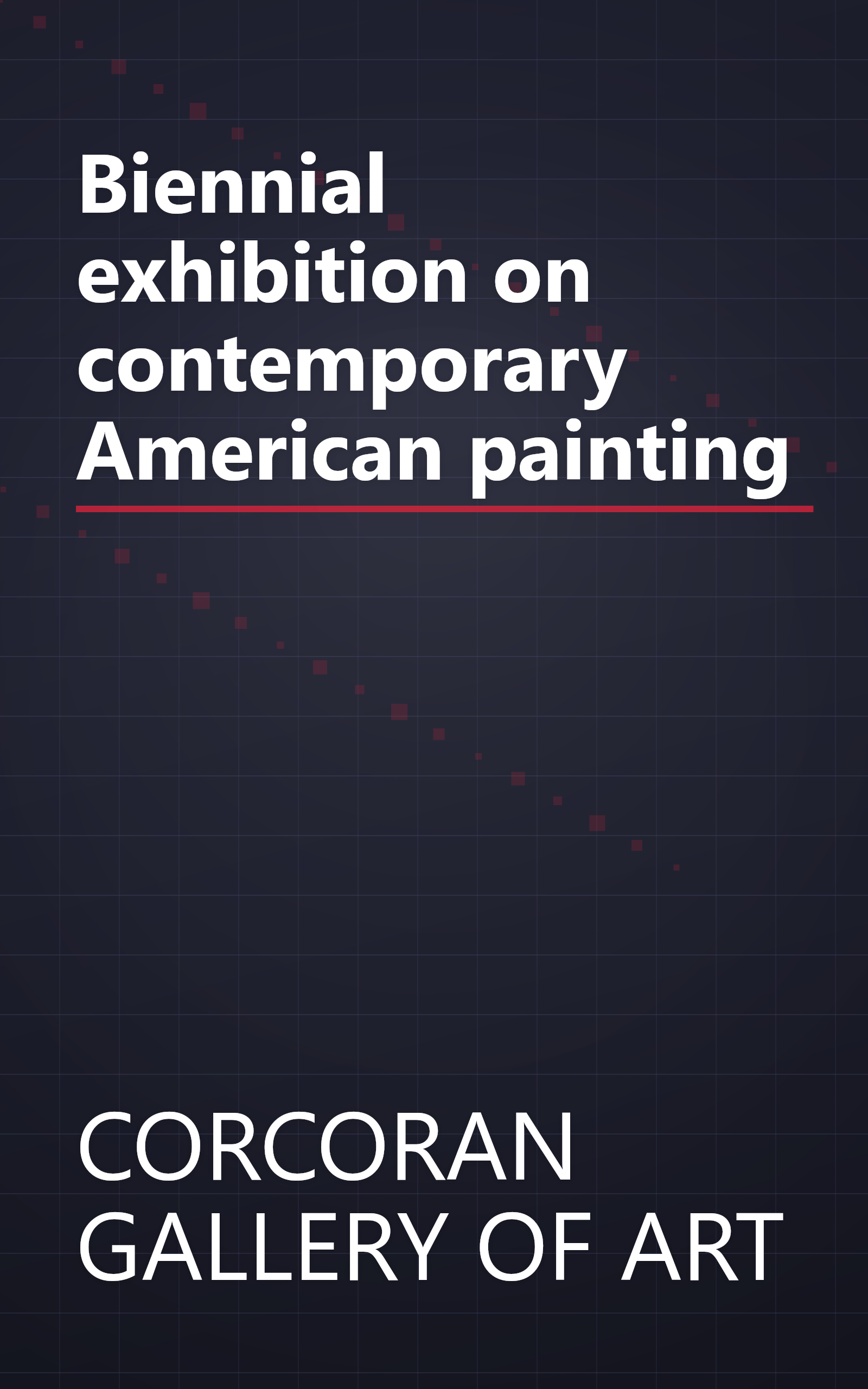 Biennial exhibition on contemporary American painting book cover