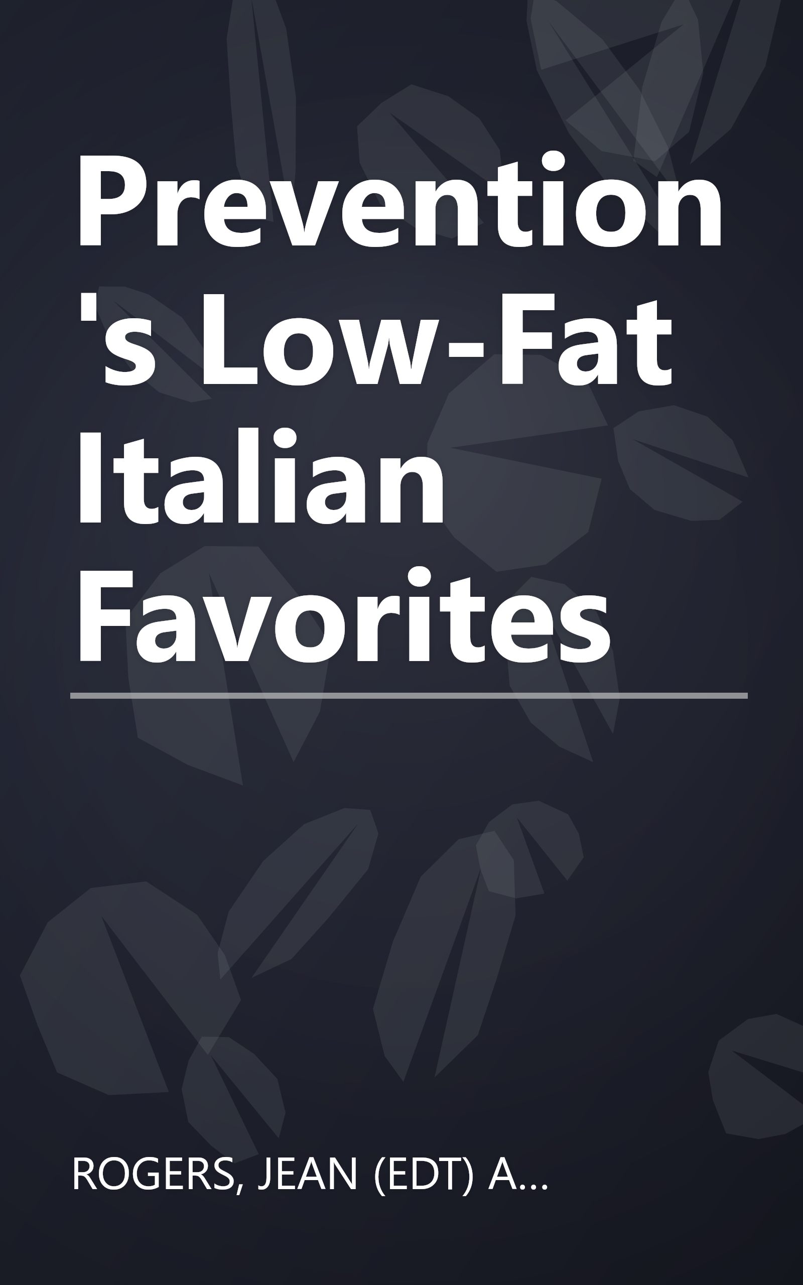 Prevention's Low-Fat Italian Favorites book cover