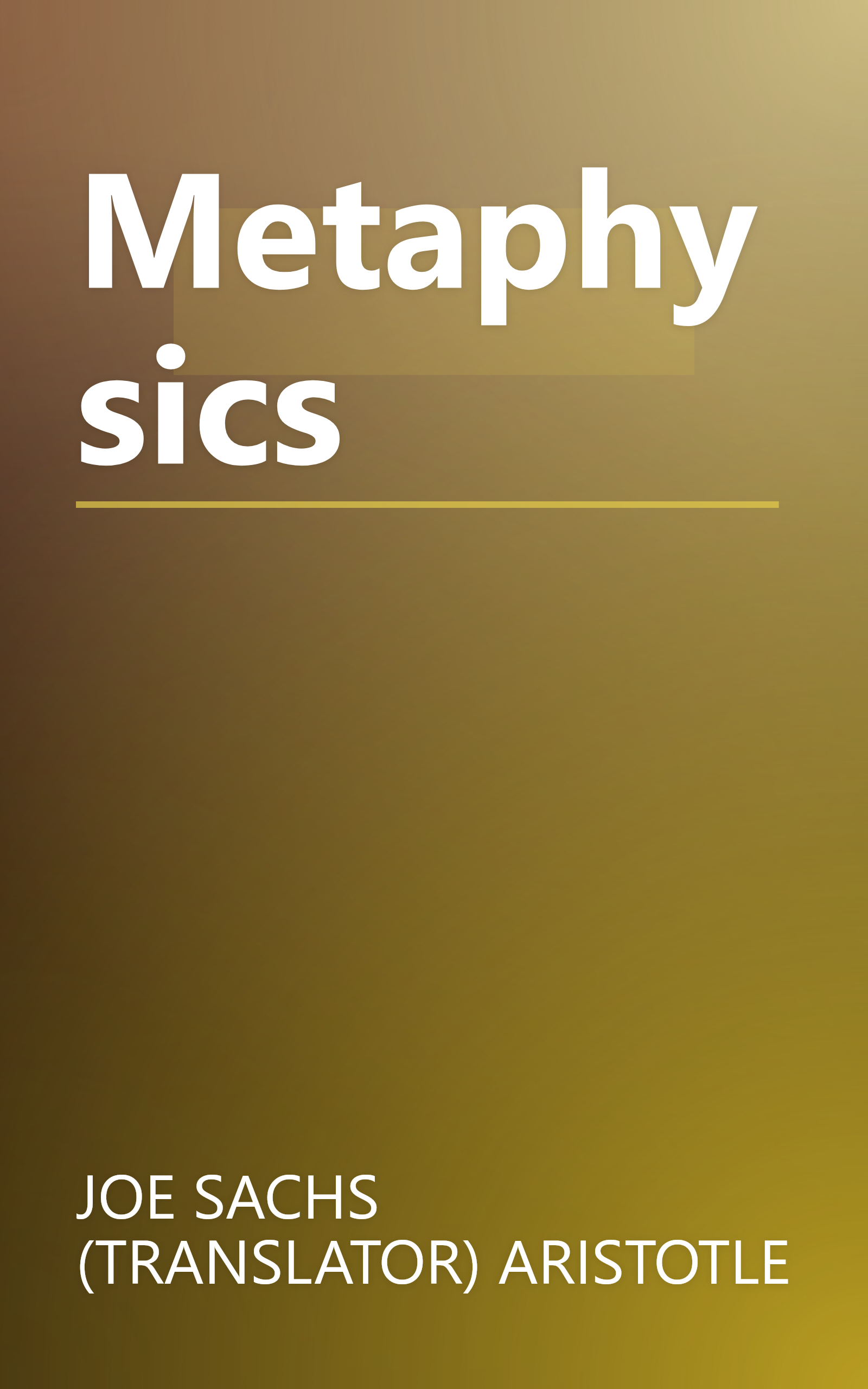 Metaphysics book cover