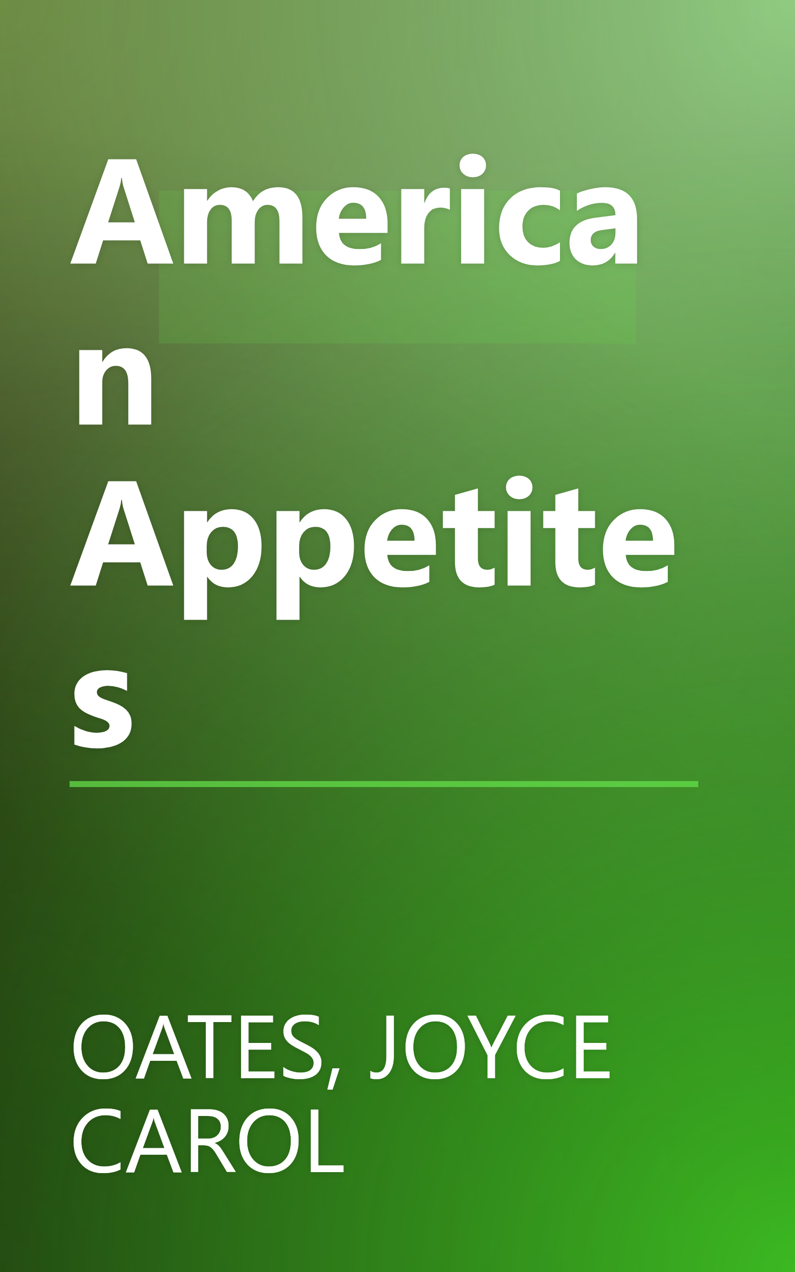 American Appetites book cover