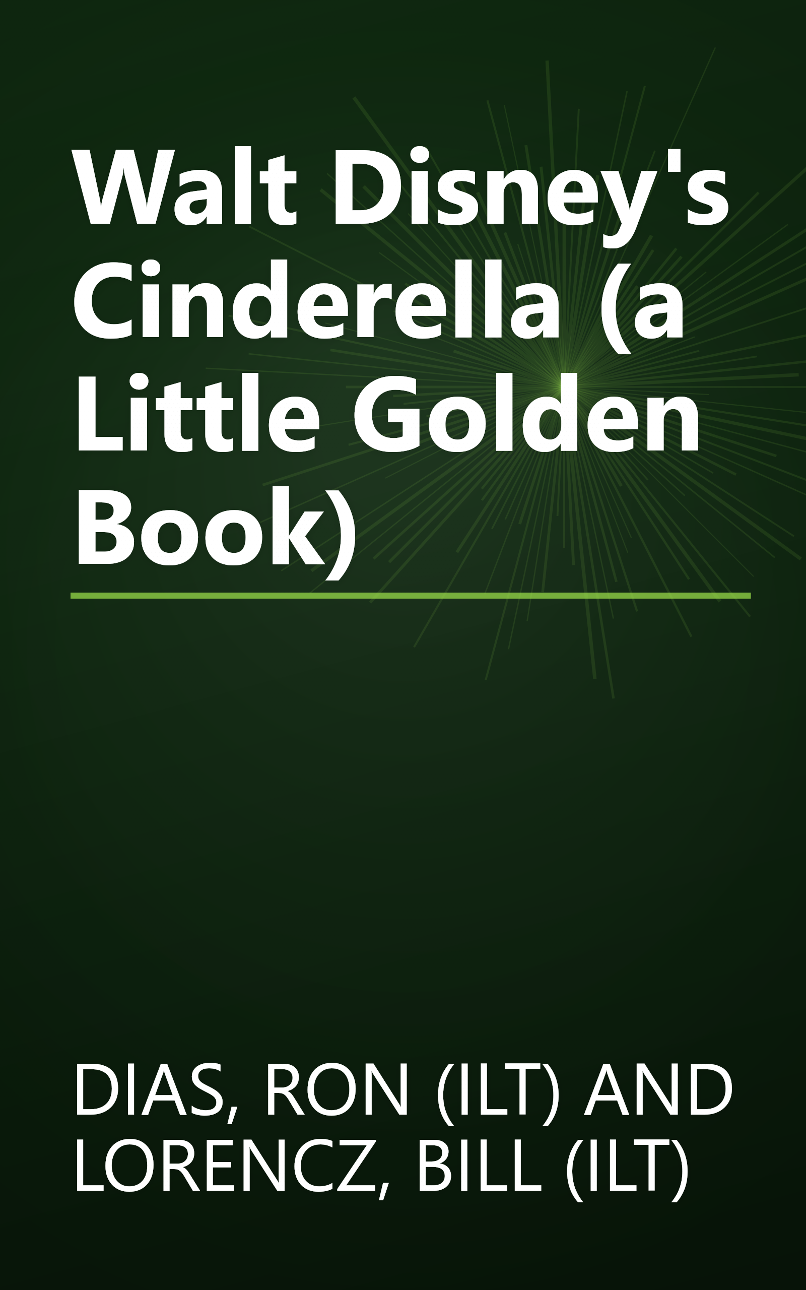 Walt Disney's Cinderella (a Little Golden Book) book cover