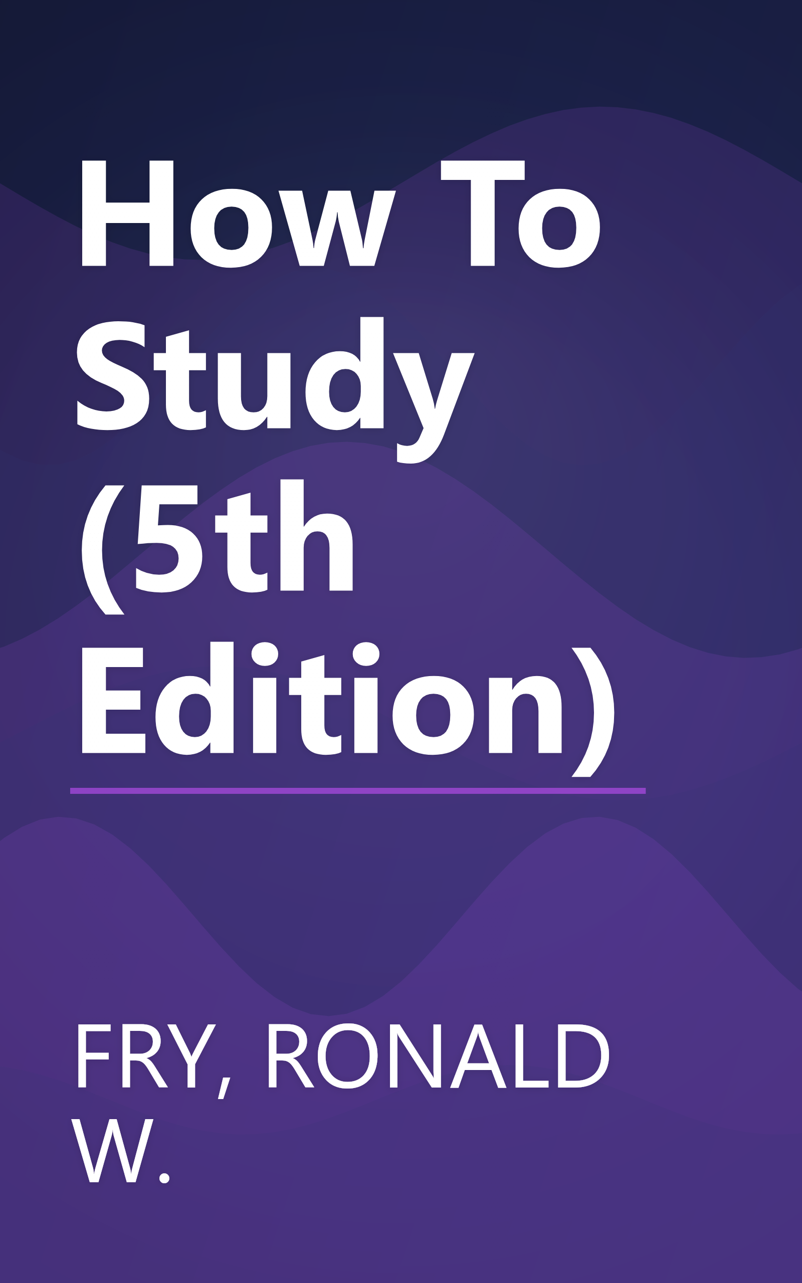 How To Study (5th Edition) book cover