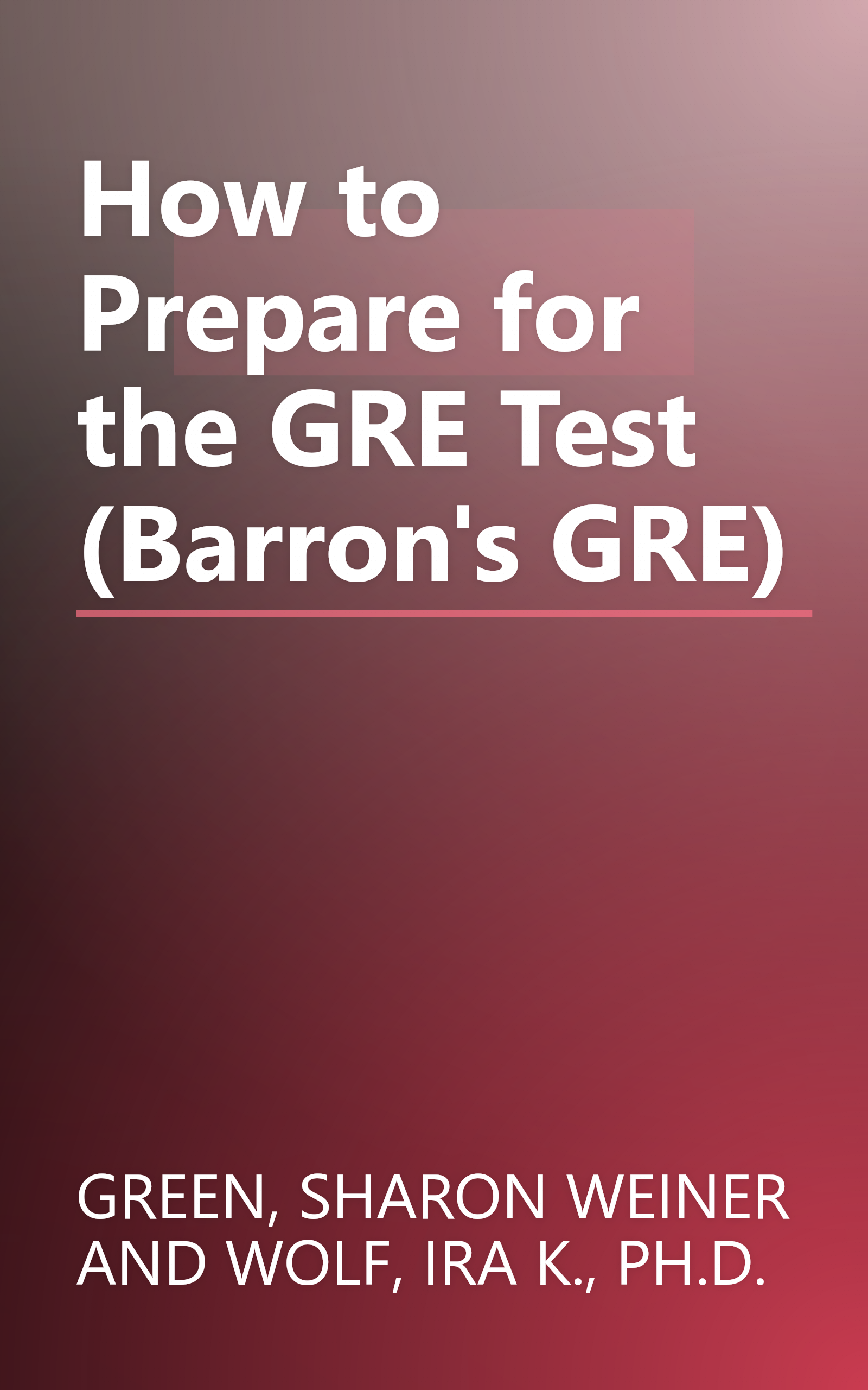 How to Prepare for the GRE Test (Barron's GRE) book cover