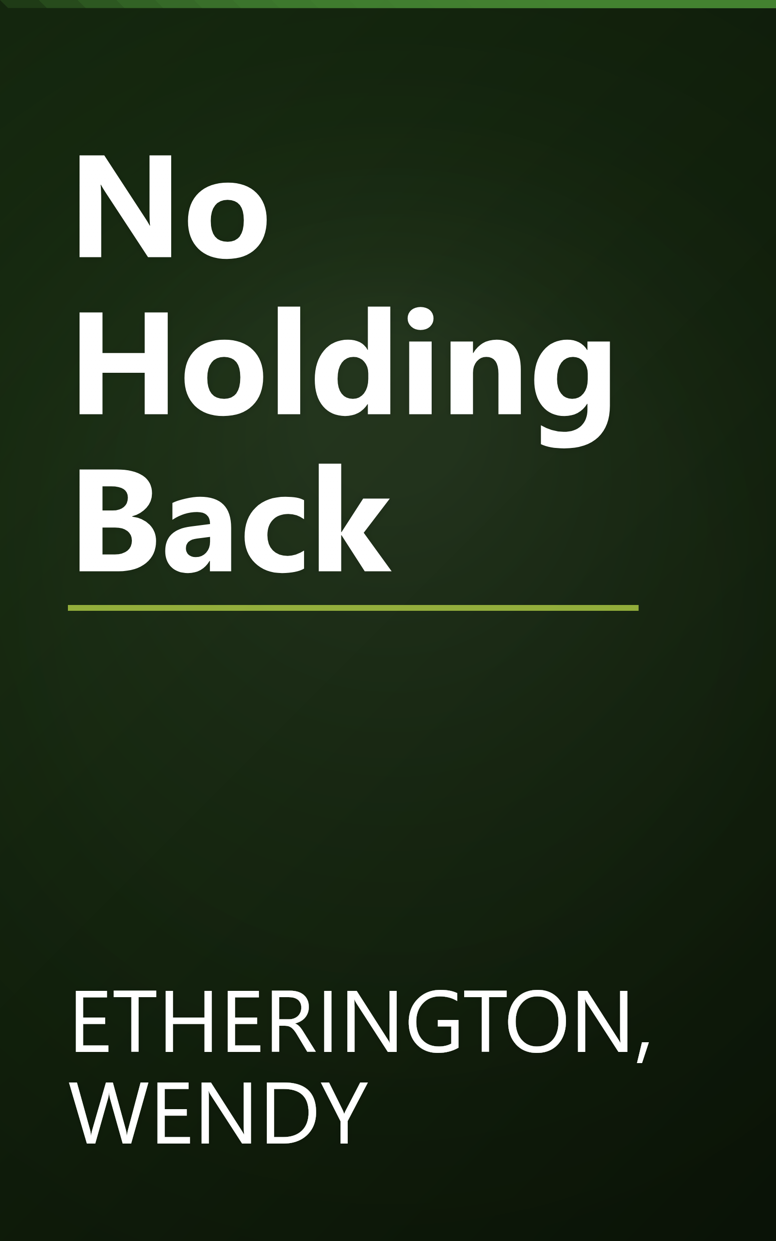 No Holding Back book cover