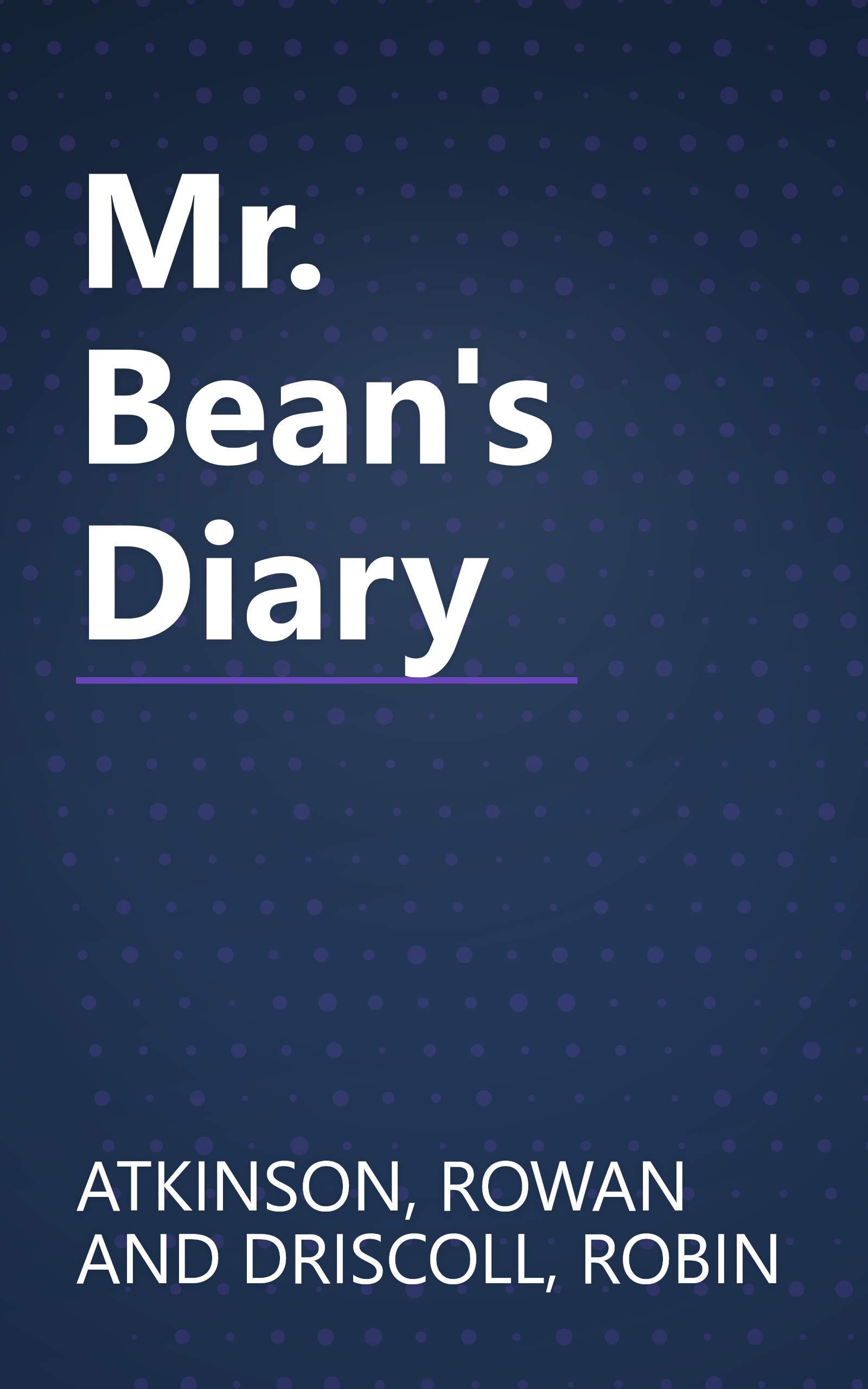 Mr. Bean's Diary book cover