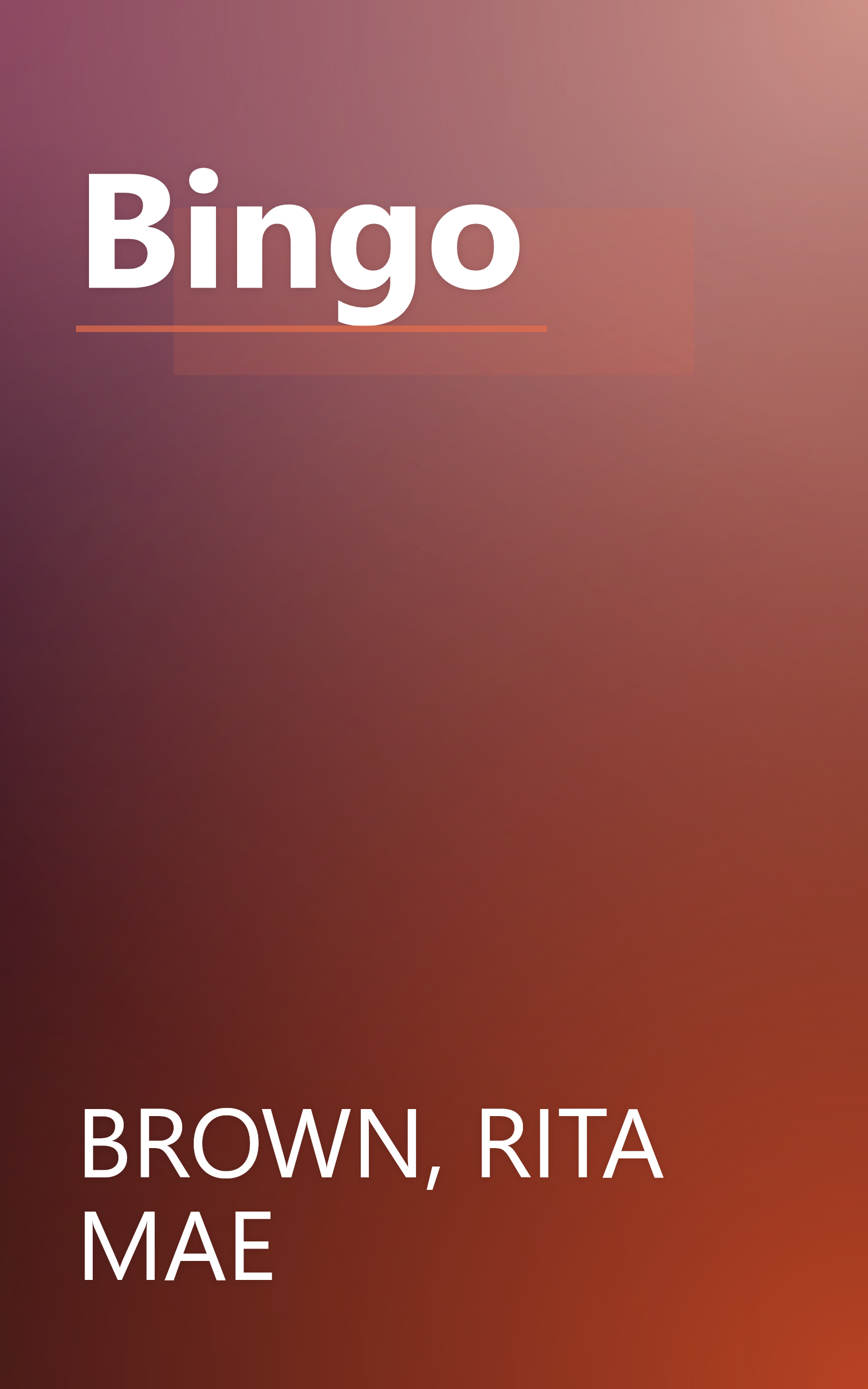 Bingo book cover