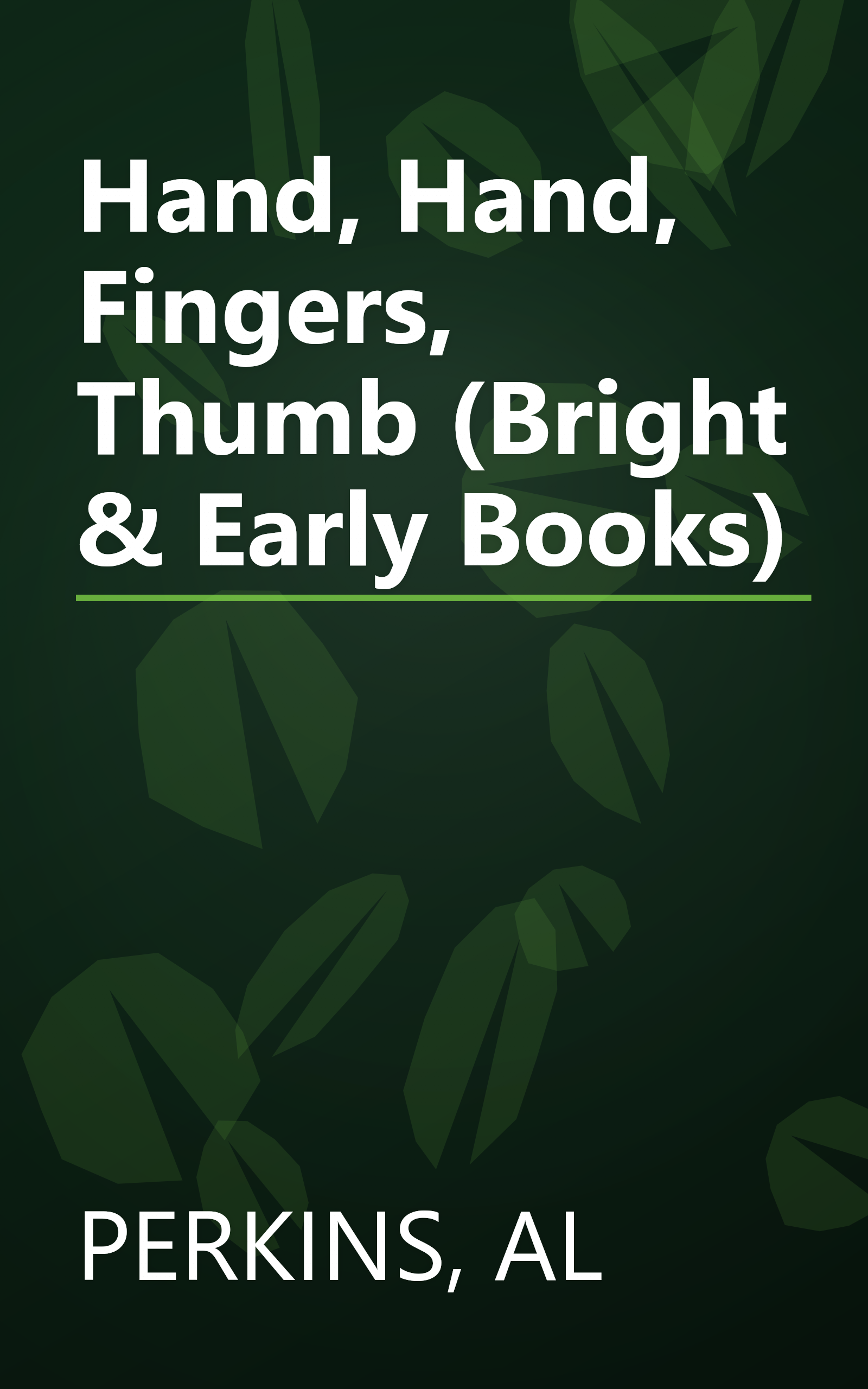Hand, Hand, Fingers, Thumb (Bright & Early Books) book cover