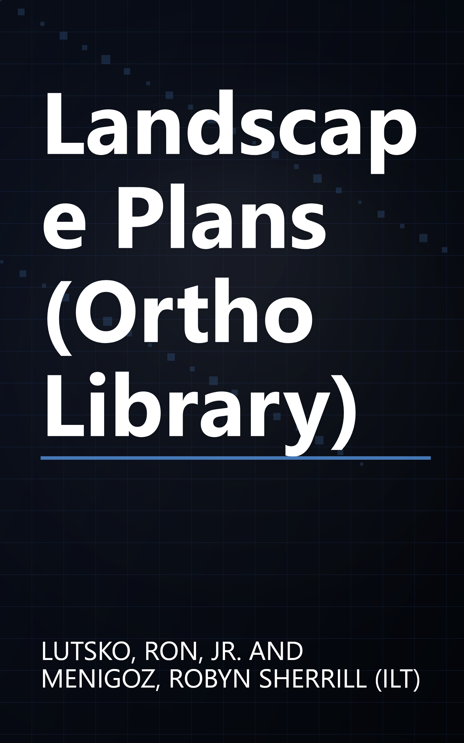 Landscape Plans (Ortho Library) book cover