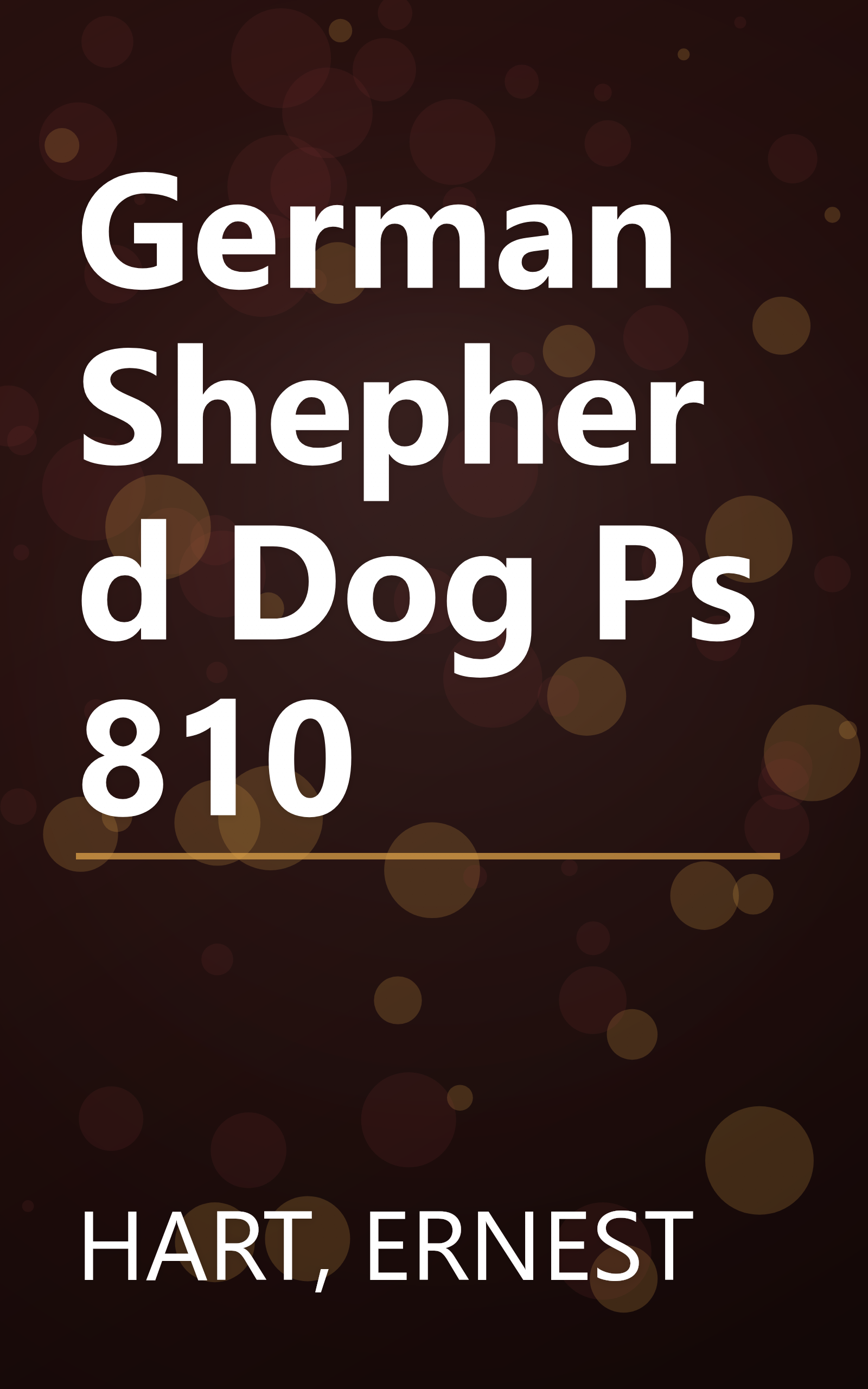 German Shepherd Dog Ps 810 book cover