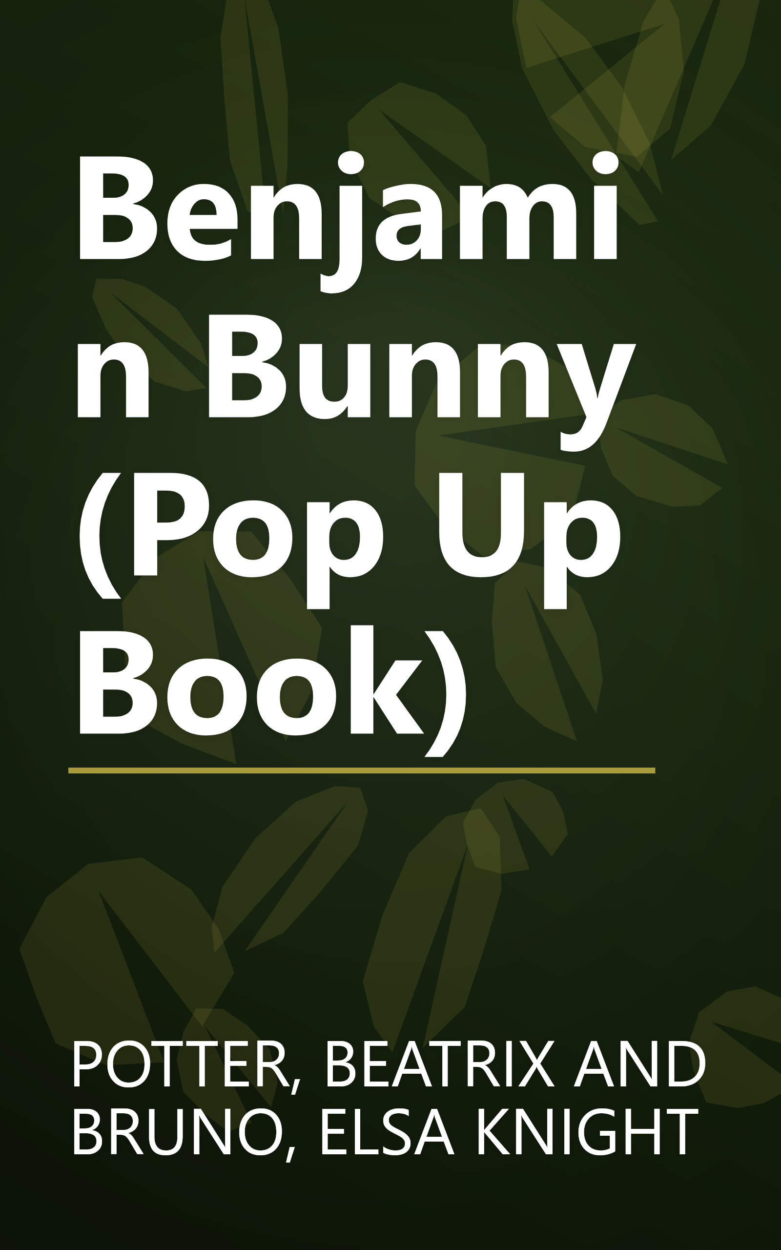 Benjamin Bunny (Pop Up Book) book cover