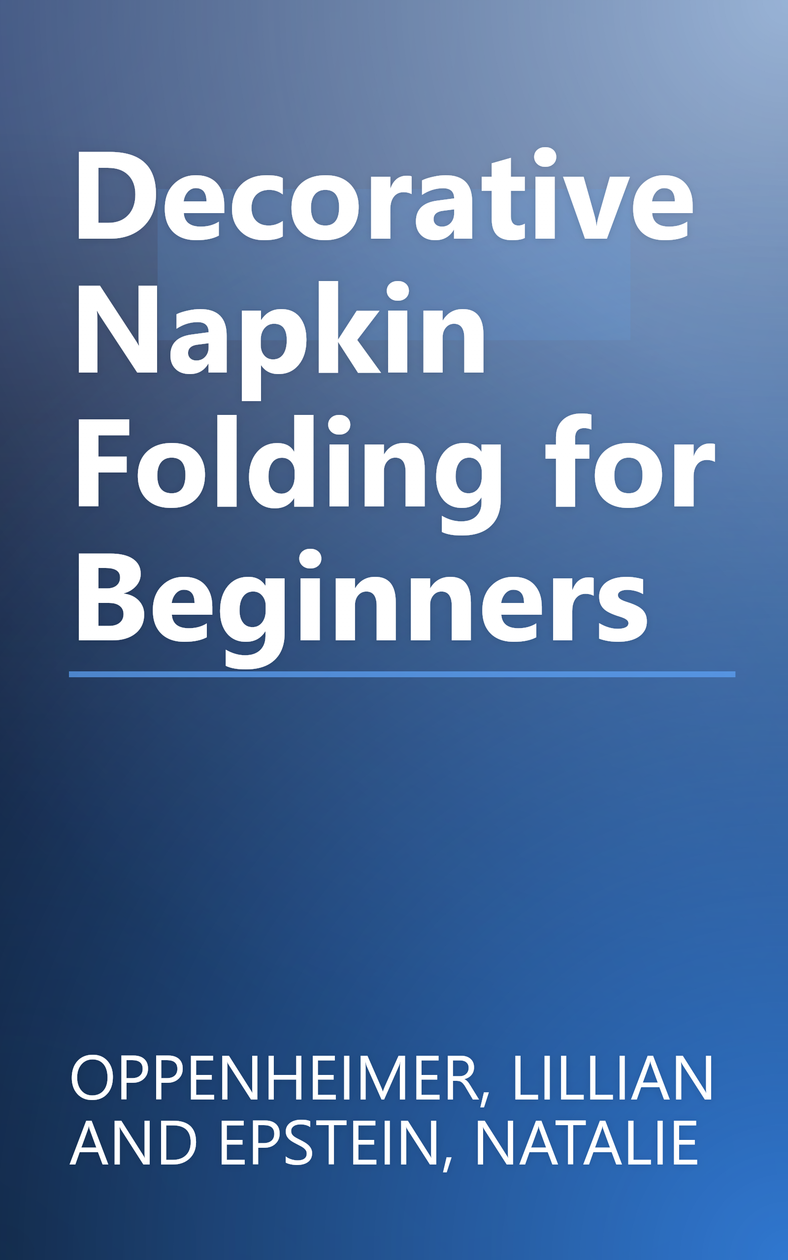 Decorative Napkin Folding for Beginners book cover