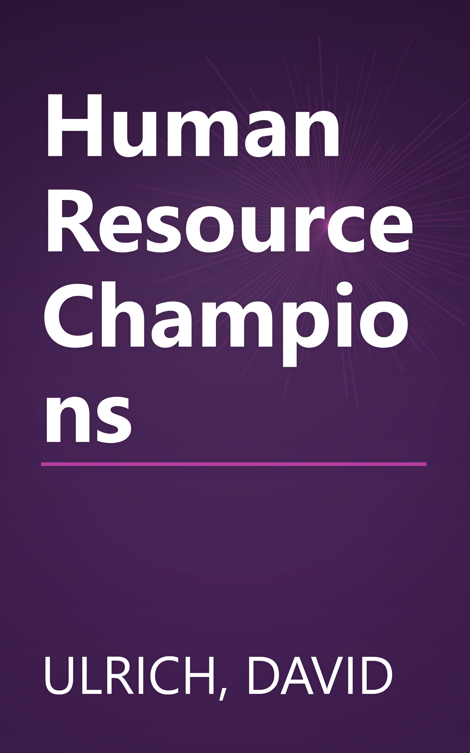 Human Resource Champions book cover