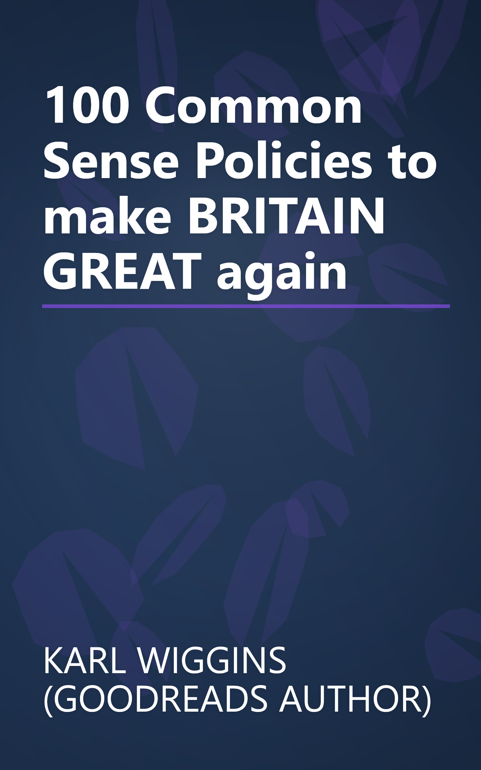 100 Common Sense Policies to make BRITAIN GREAT again book cover