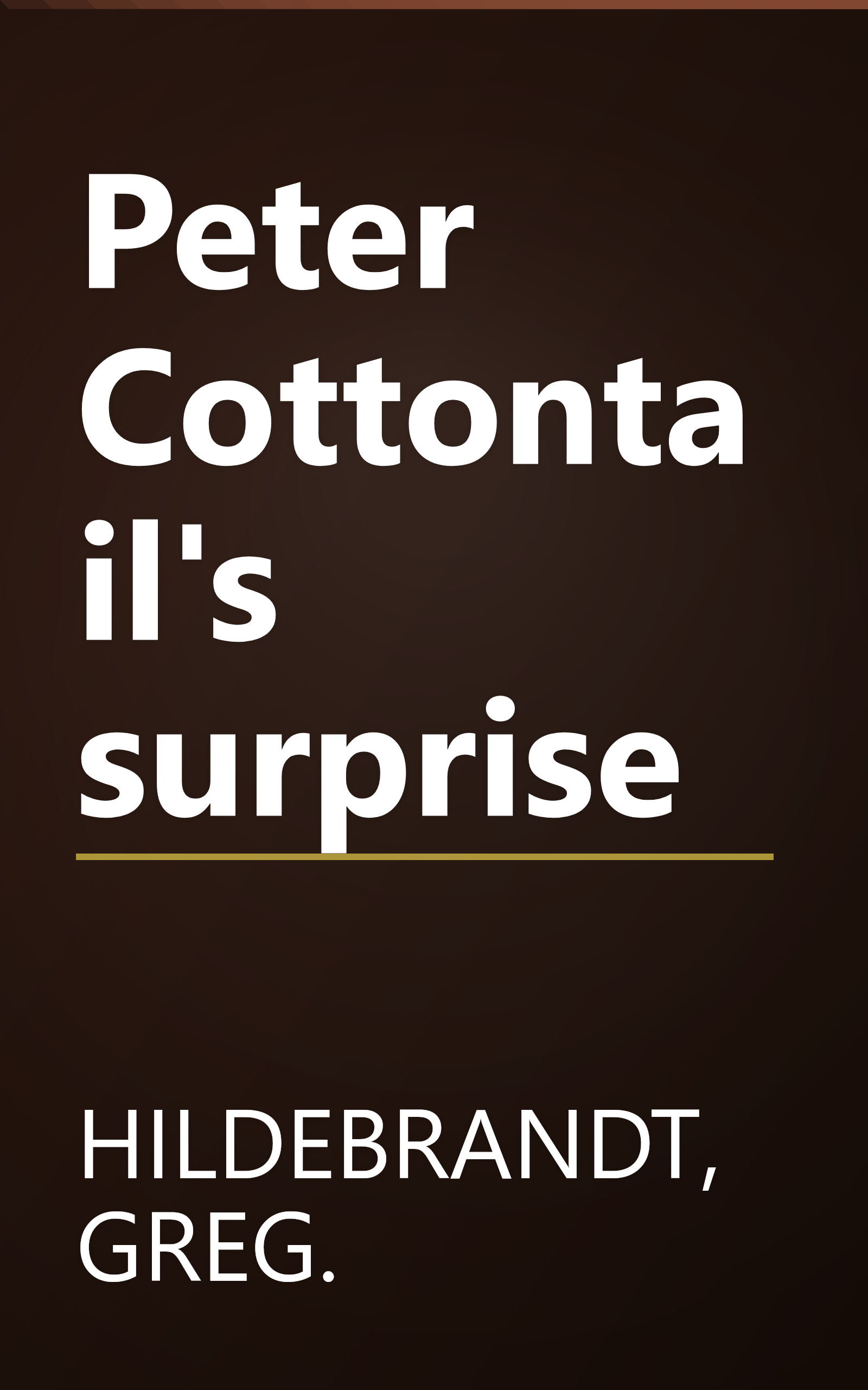 Peter Cottontail's surprise book cover