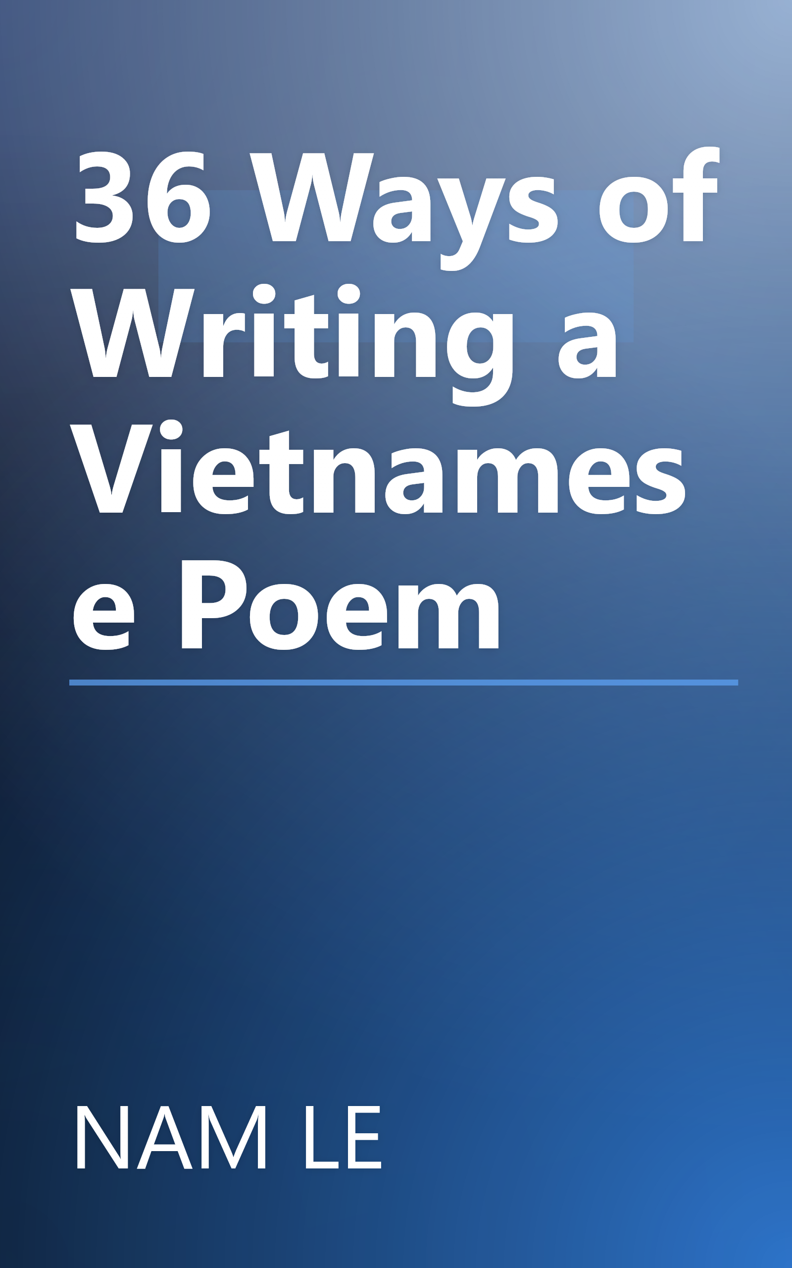 36 Ways of Writing a Vietnamese Poem book cover