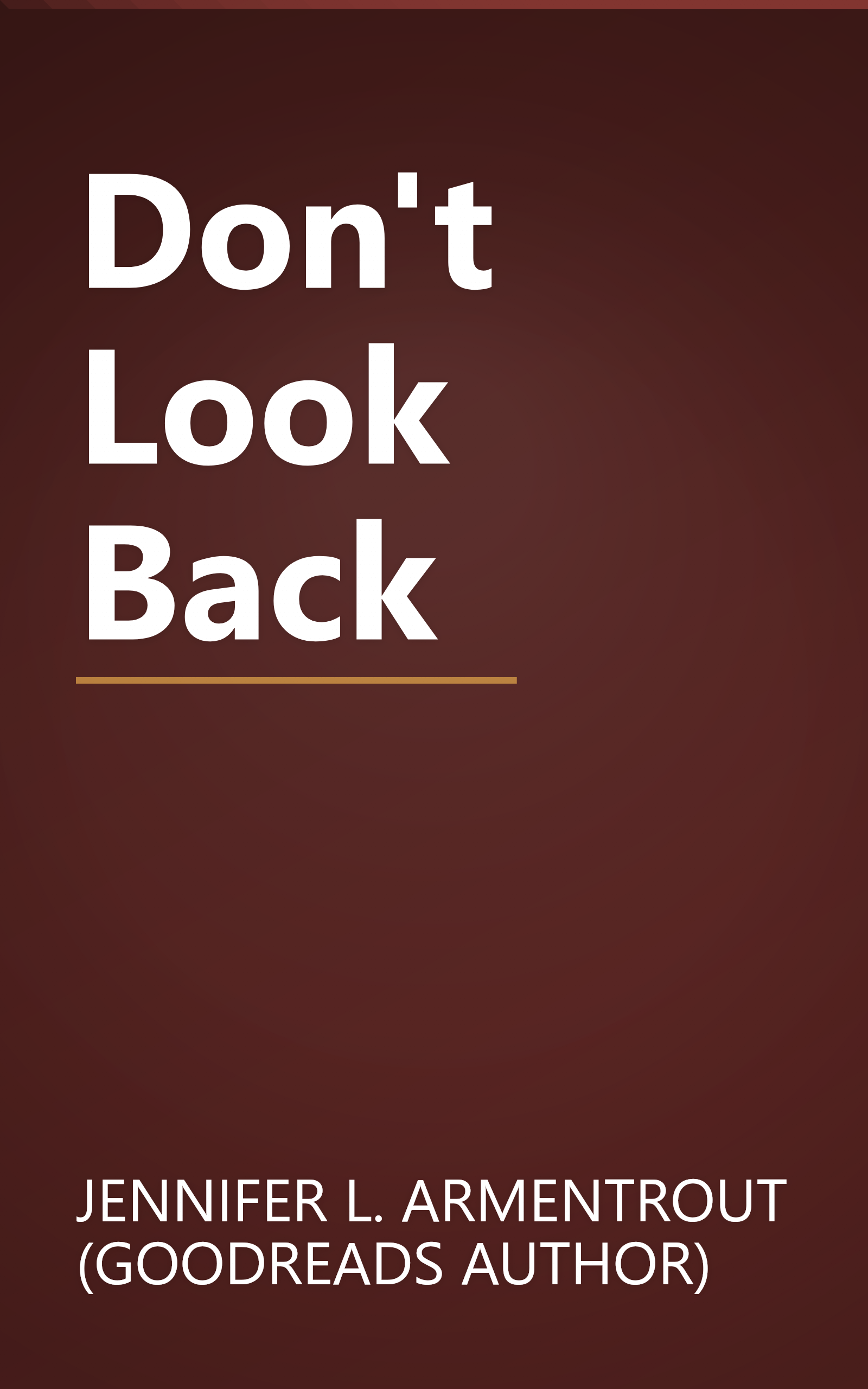 Don't Look Back book cover