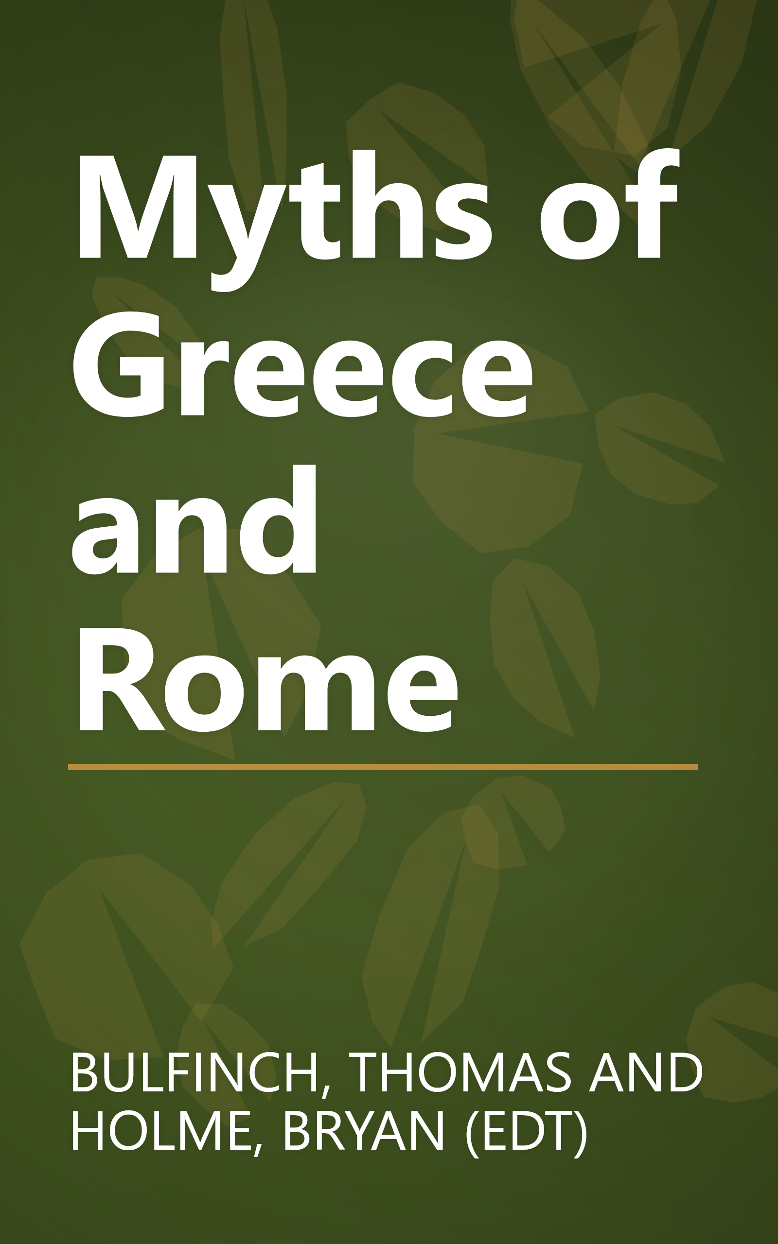 Myths of Greece and Rome book cover