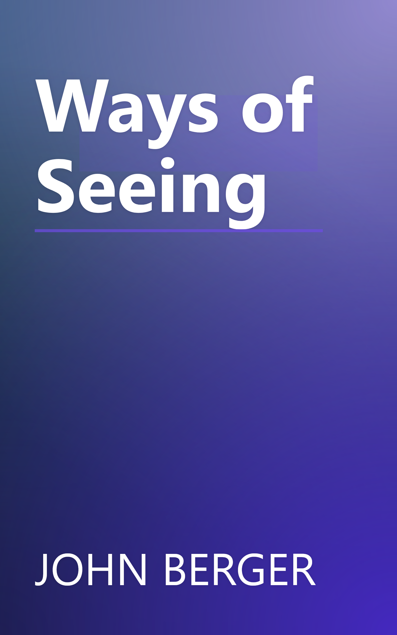 Ways of Seeing book cover