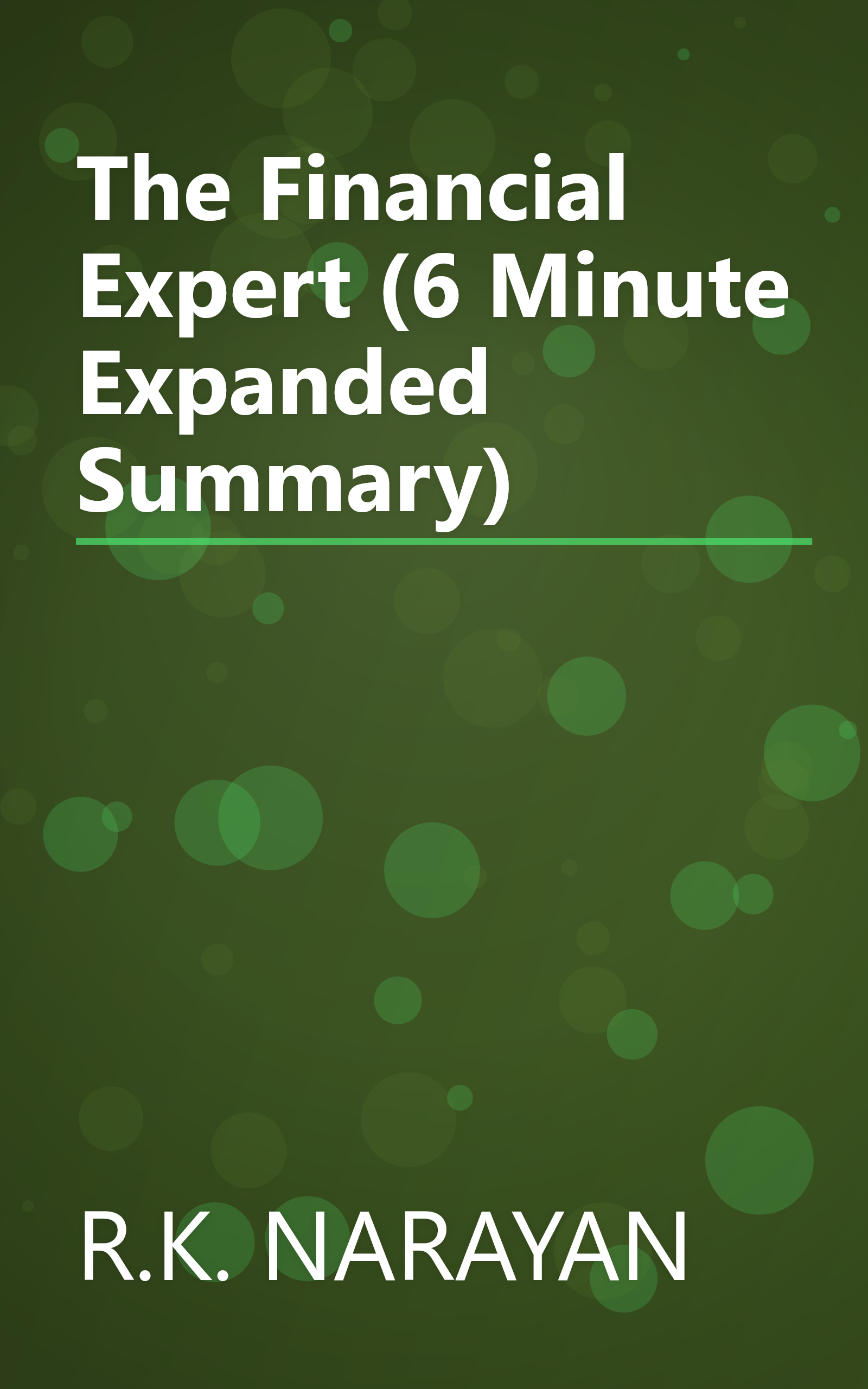 The Financial Expert (6 Minute   Expanded Summary) book cover
