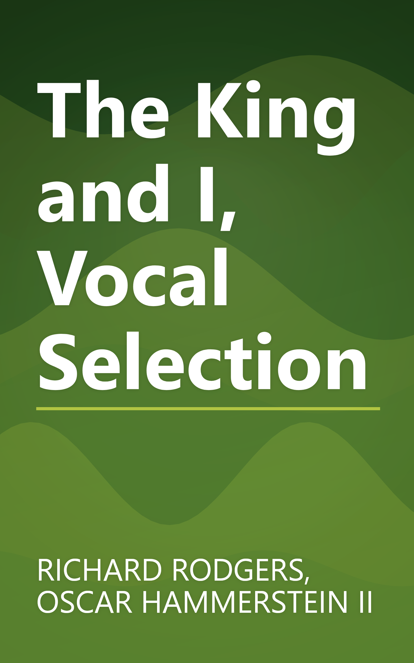 The King and I, Vocal Selection book cover