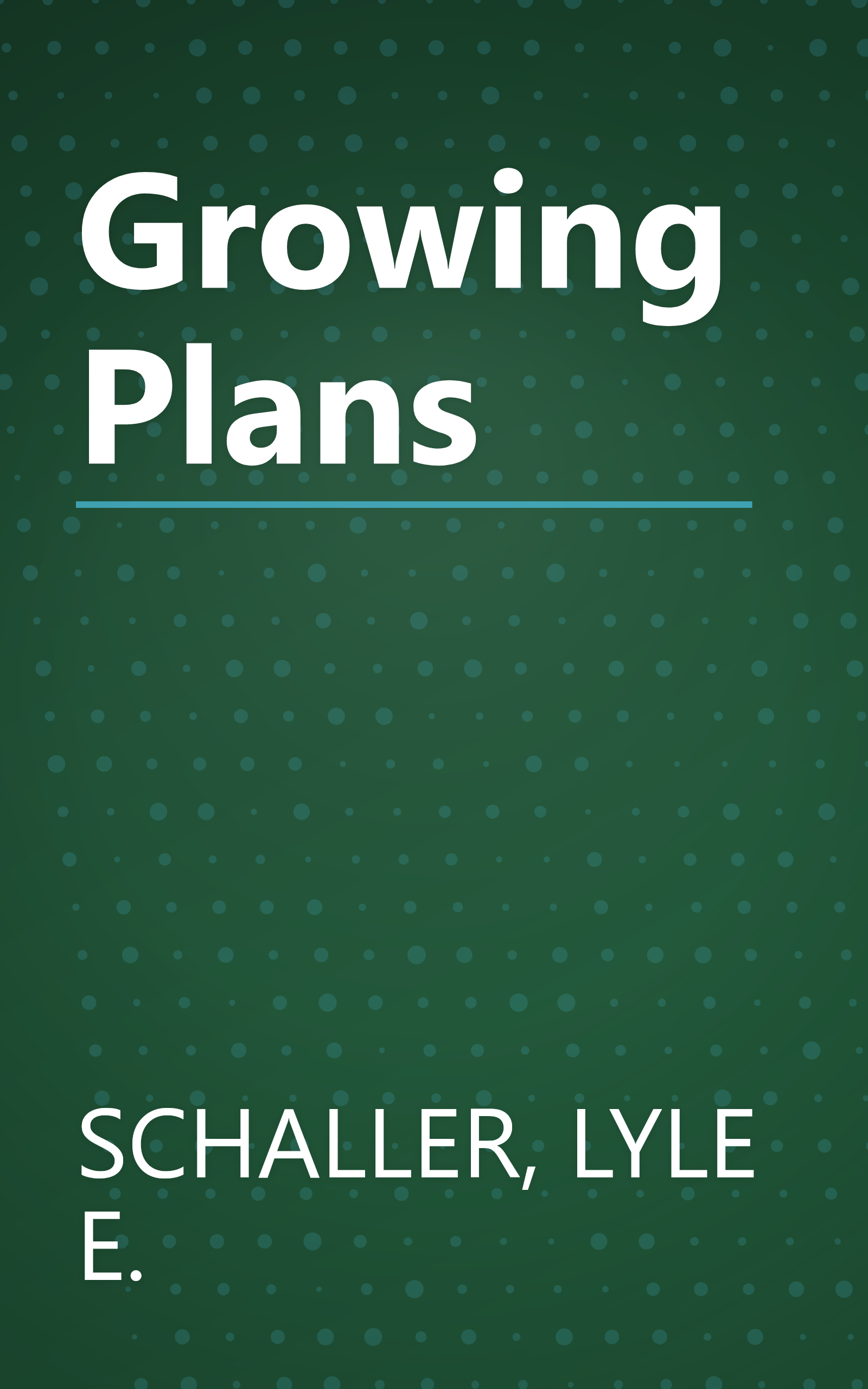 Growing Plans book cover