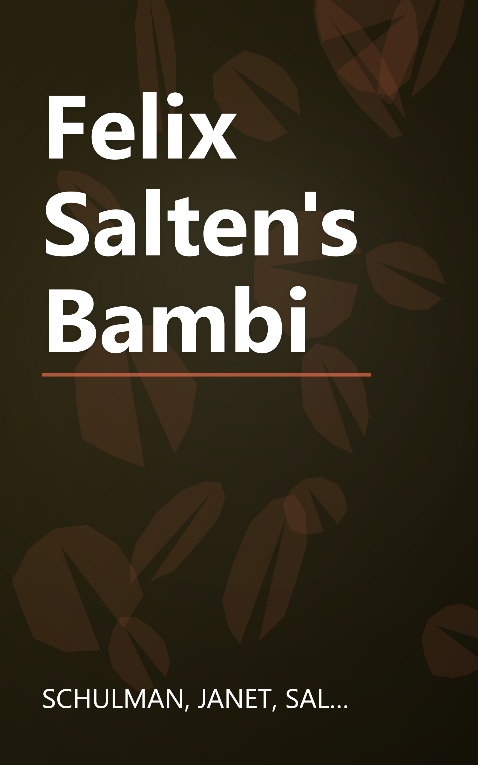 Felix Salten's Bambi book cover
