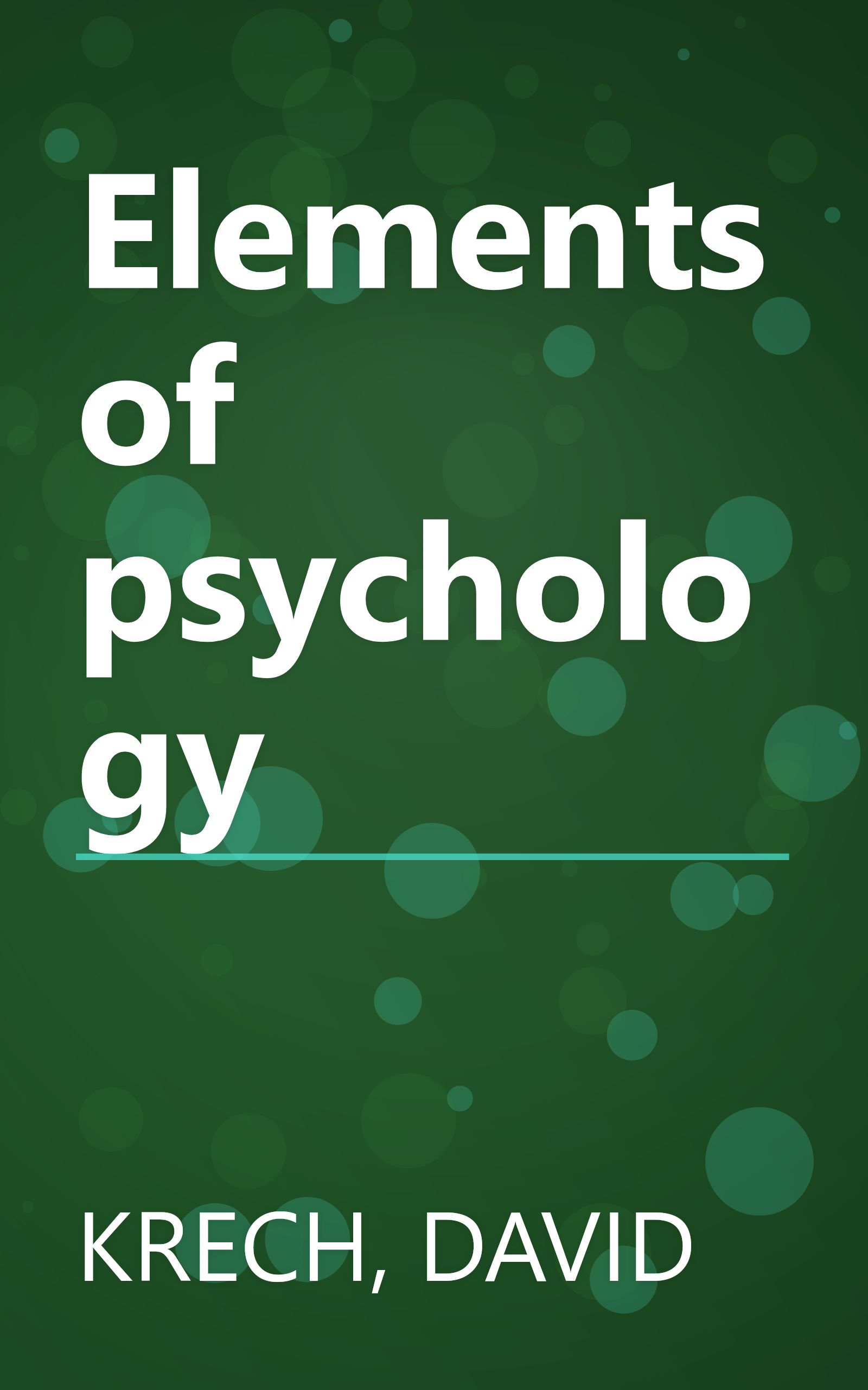 Elements of psychology book cover