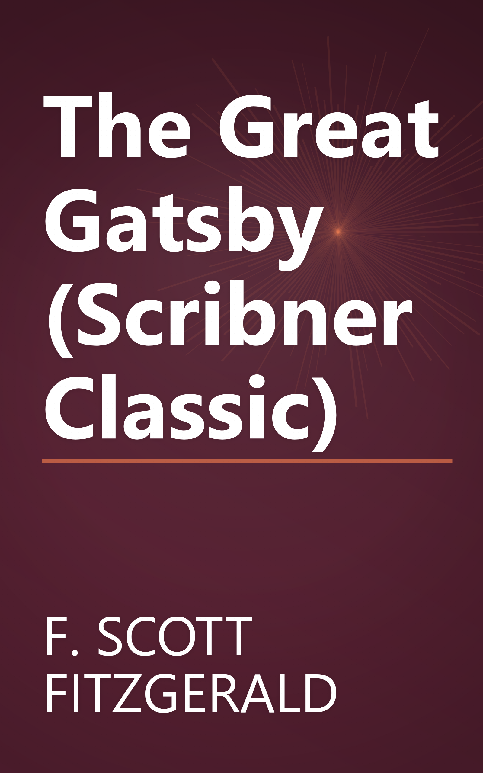 The Great Gatsby (Scribner Classic) book cover