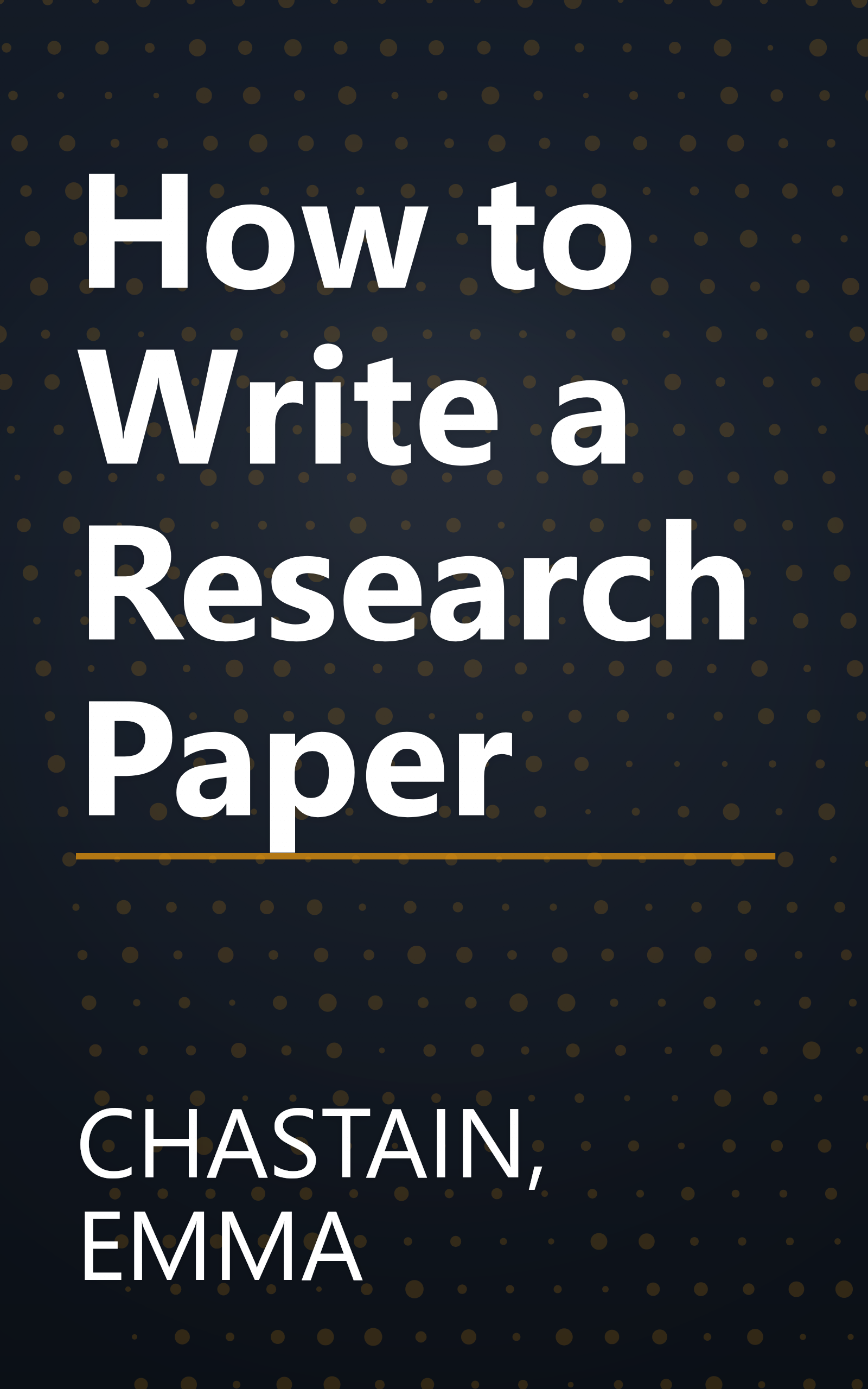 How to Write a Research Paper book cover