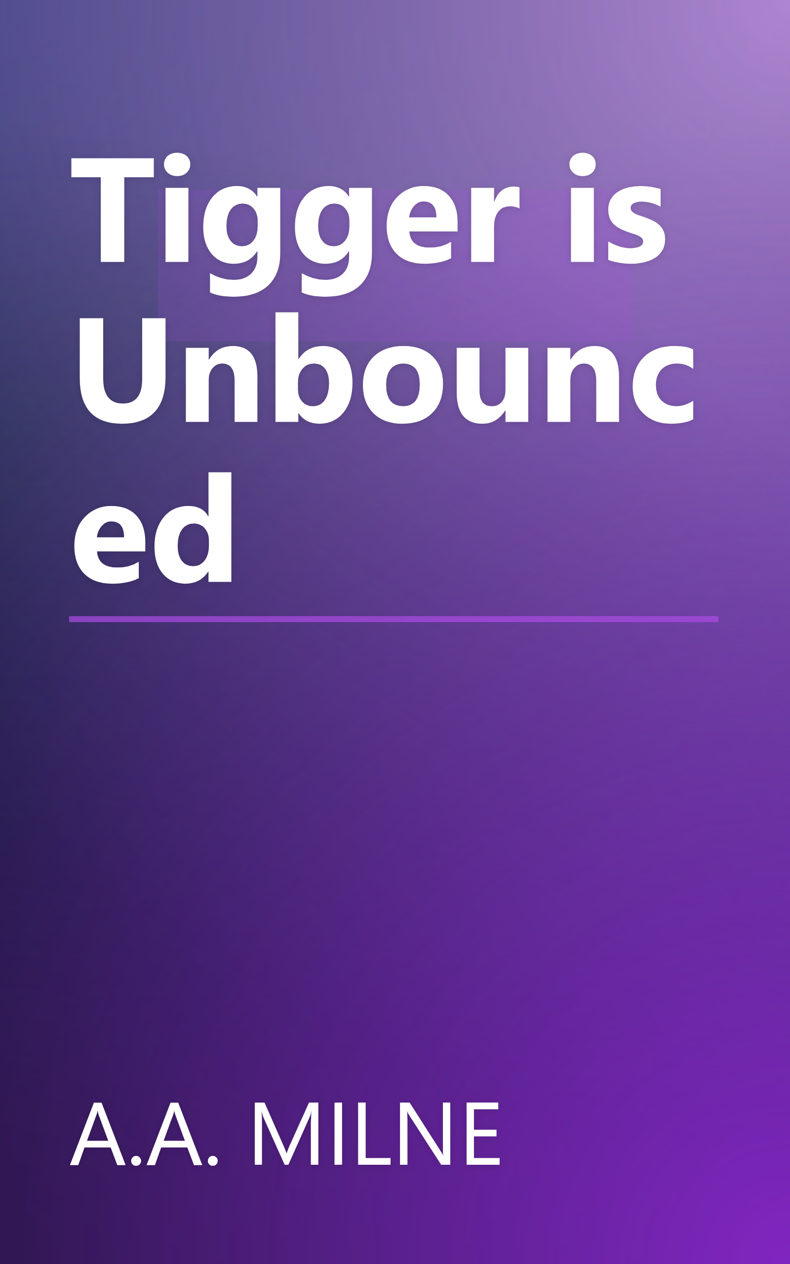 Tigger is Unbounced book cover